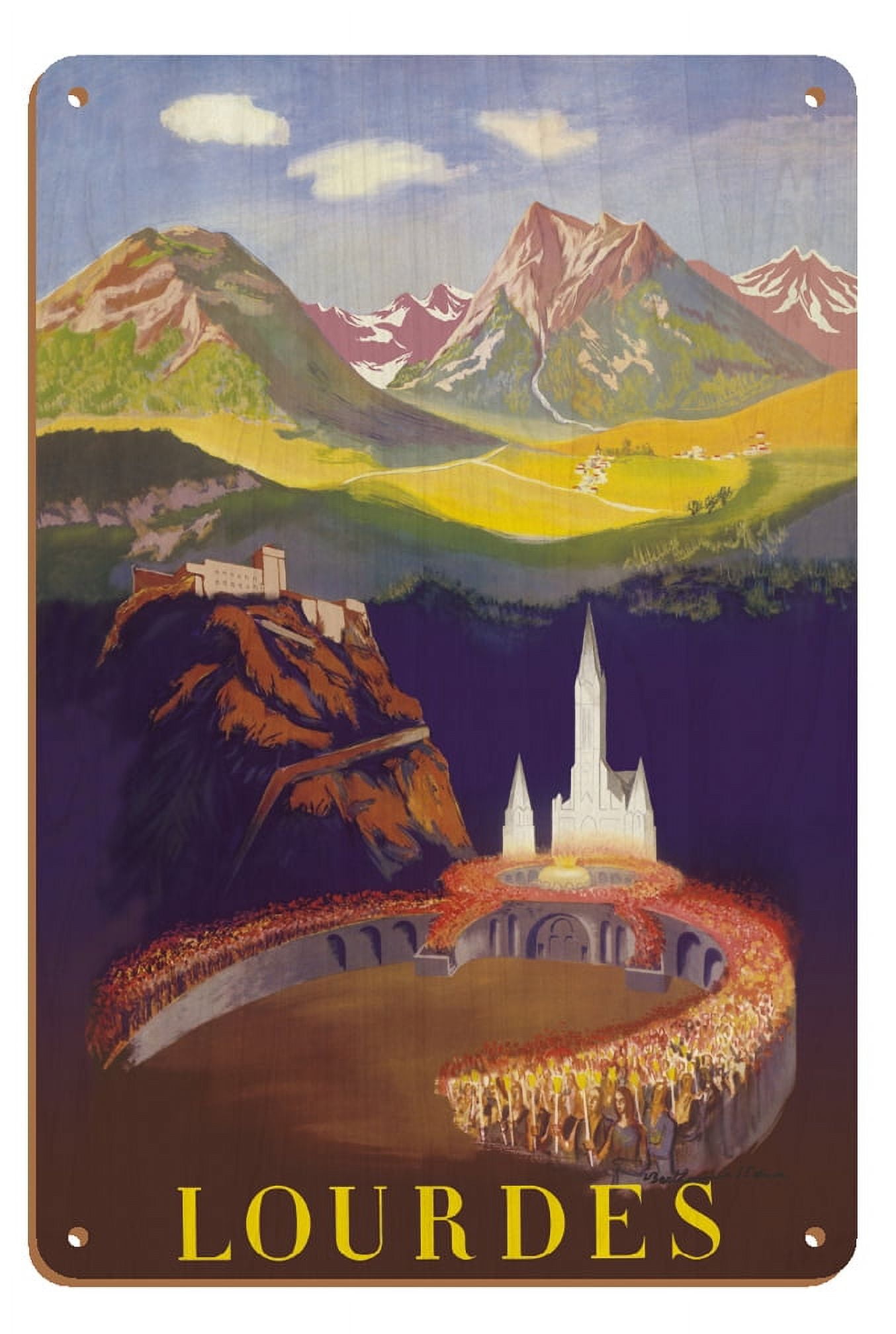 Lourdes France - Torchlight Marian Procession - Basilica Our Lady of ...