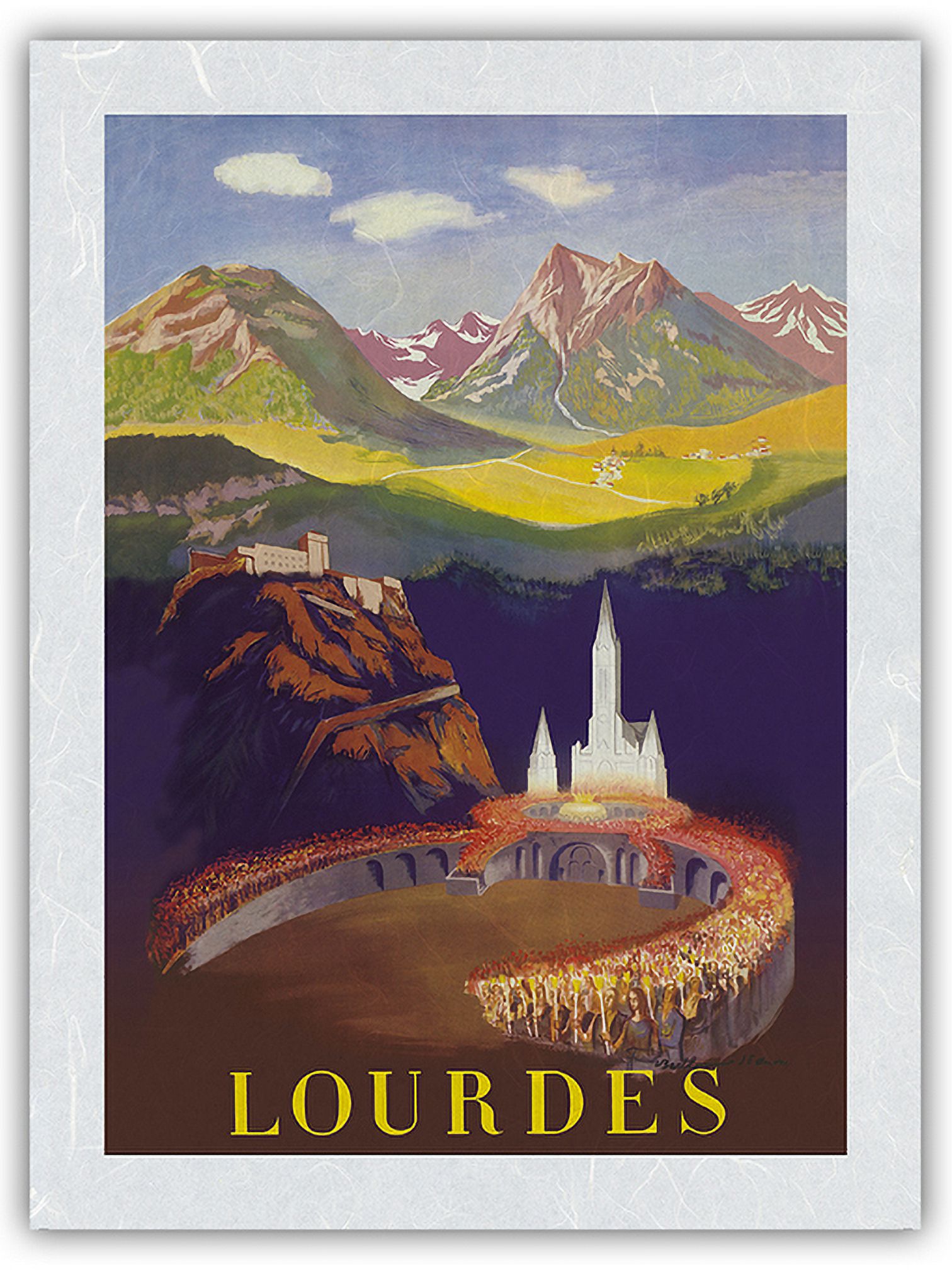 Lourdes France - Torchlight Marian Procession - Basilica Our Lady of ...