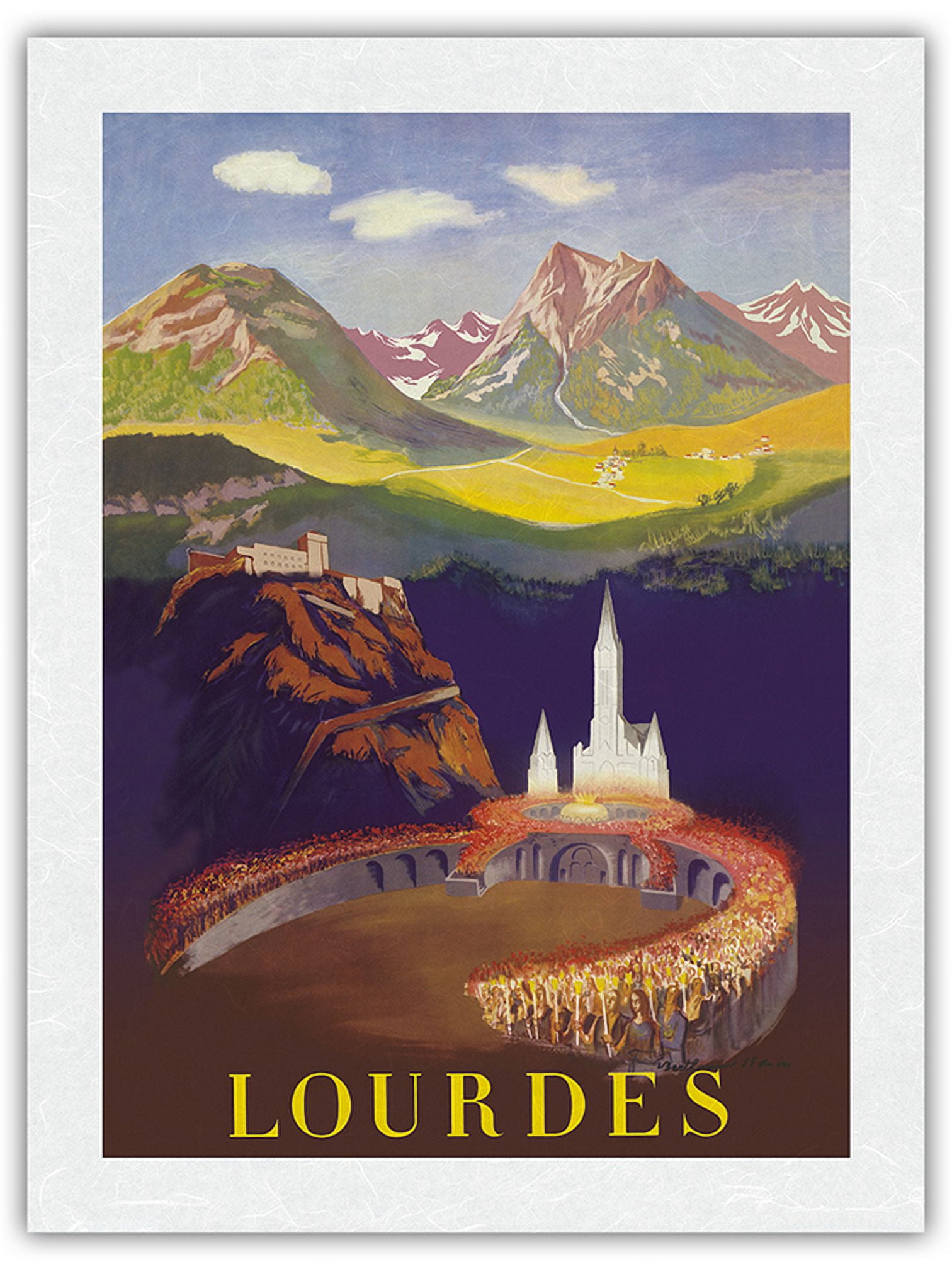 Lourdes France - Torchlight Marian Procession - Basilica Our Lady of ...