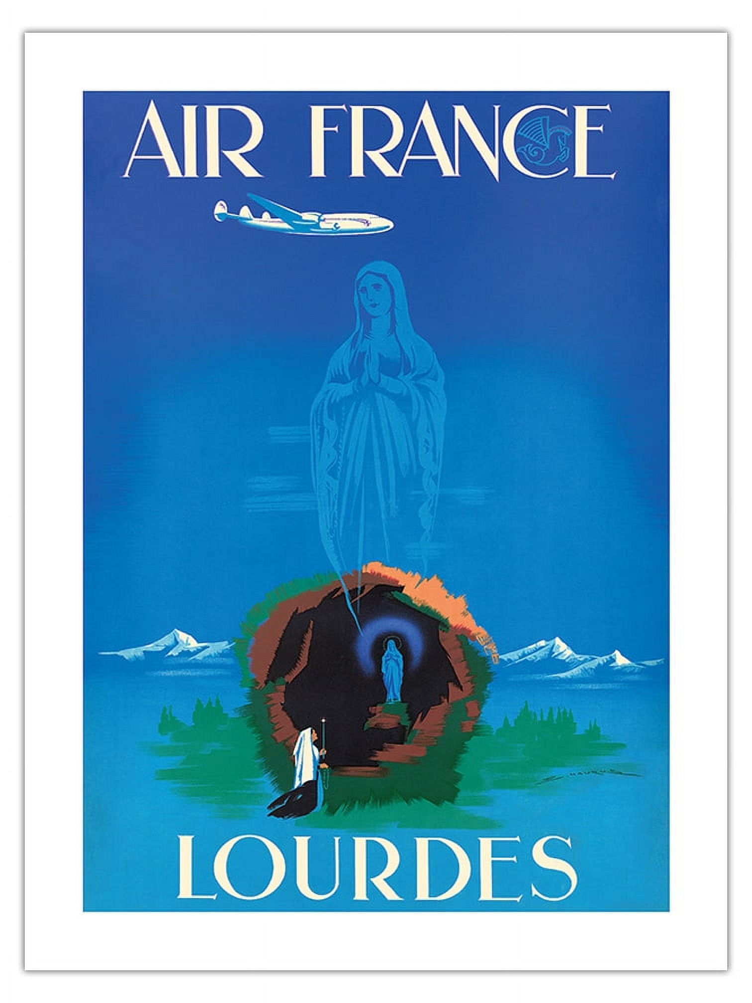 Lourdes - Virgin Mary - Our Lady of Lourdes - France - Vintage Airline ...