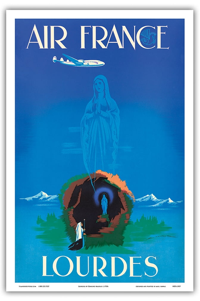 Lourdes - Virgin Mary - Our Lady of Lourdes - France - Vintage Airline ...