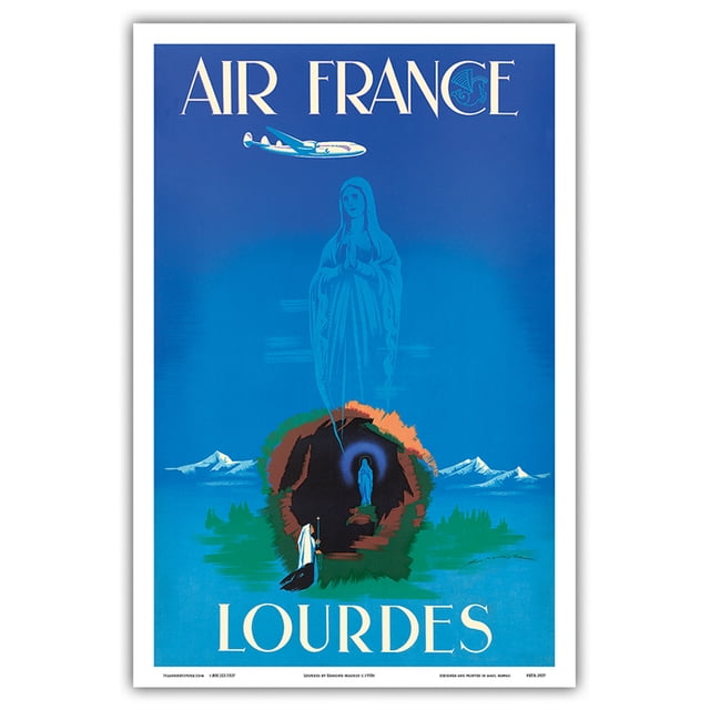 Lourdes - Virgin Mary - Our Lady of Lourdes - France - Vintage Airline ...