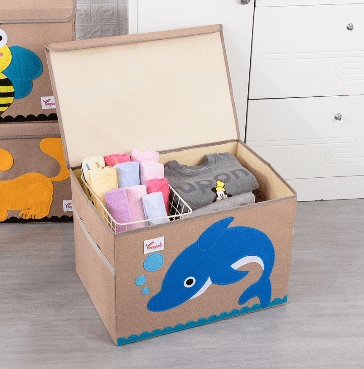 Storage Box with Window, Beige-2 Pack - Walmart.com