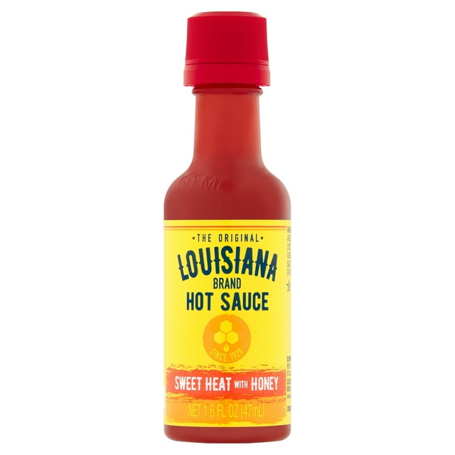 Louisiana Hot Sauce Sweet Heat with Honey Mini Bottle, 1.6 oz Bottle ...