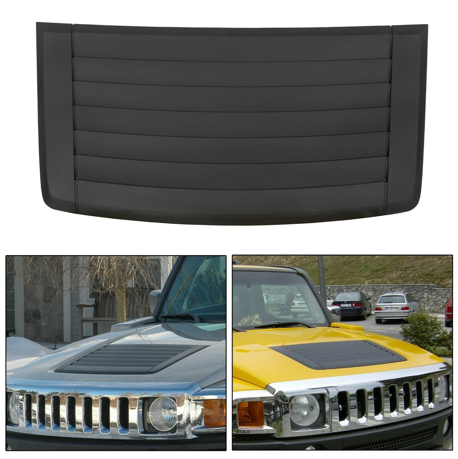 KOJEM Louver Hood Air Vent Grille Panel for 2006-2010 07 08 09 Hummer ...