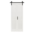 Louvered Closet Bifold Barn Door with Hardware Kit & Handle, Solid Core ...
