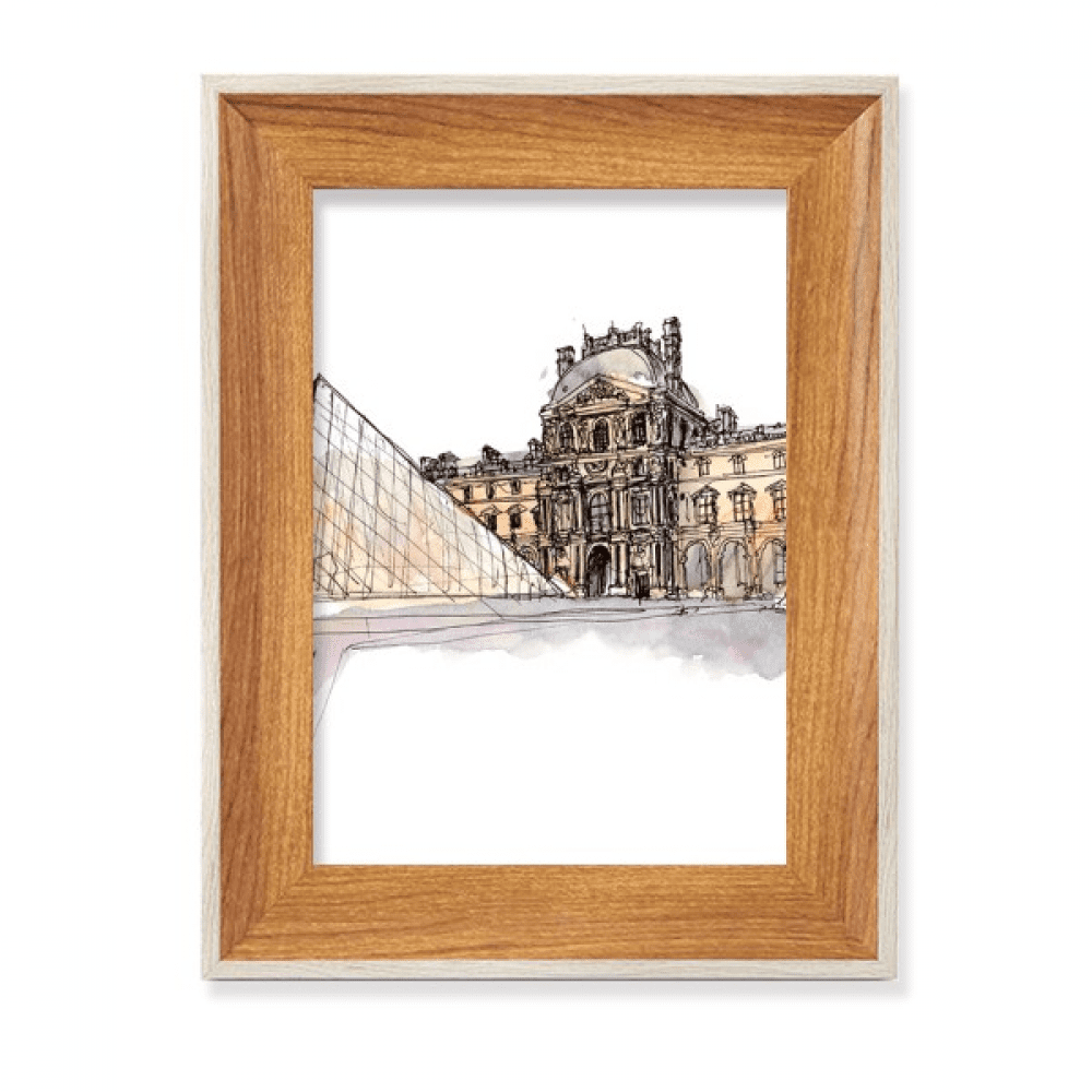 Louvre Museum in Paris France Desktop Wooden Photo Frame Display ...