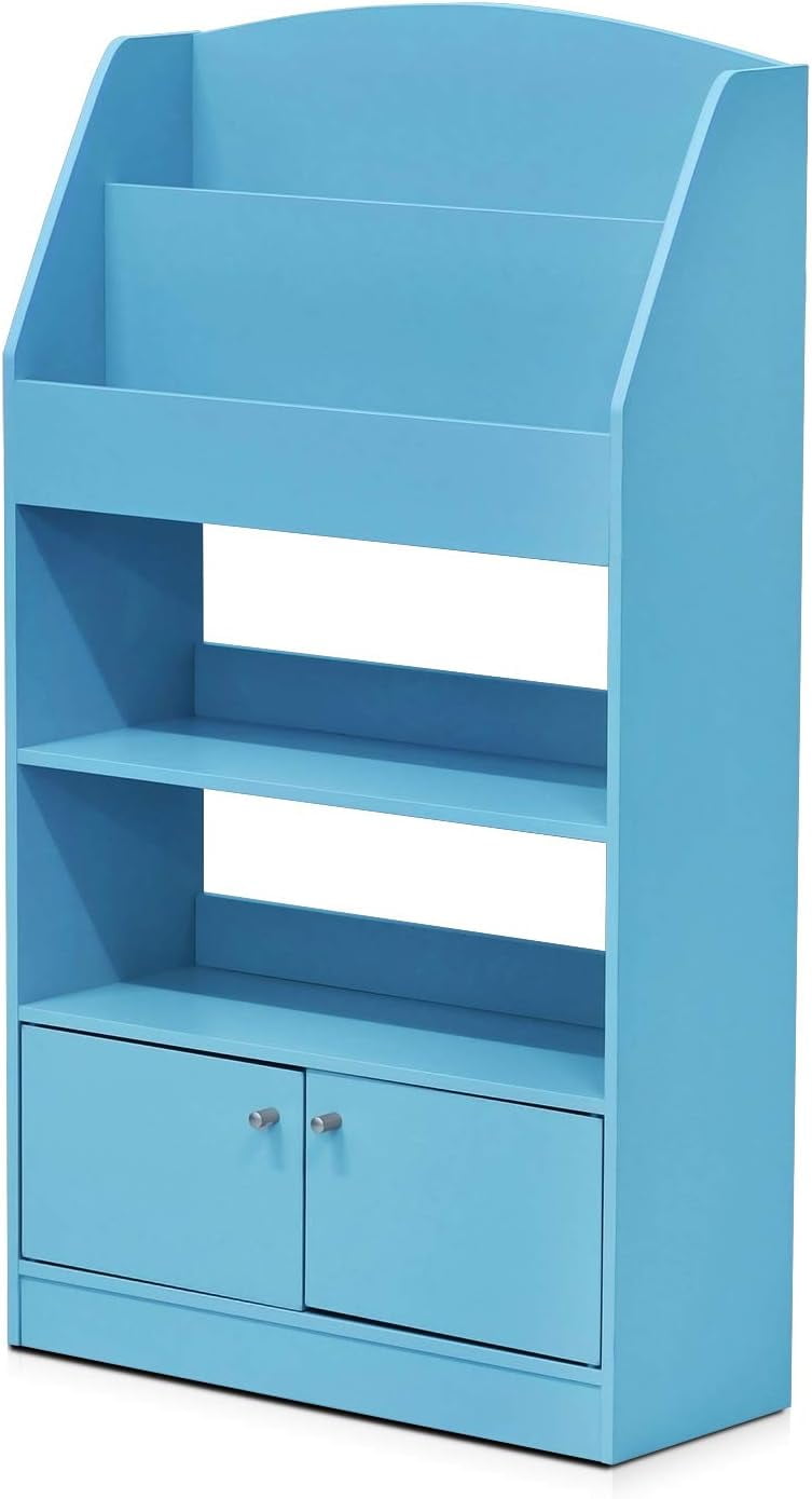 Lova Magazine/Bookshelf with Storage Cabinet, 2-Row with Doors, Light ...