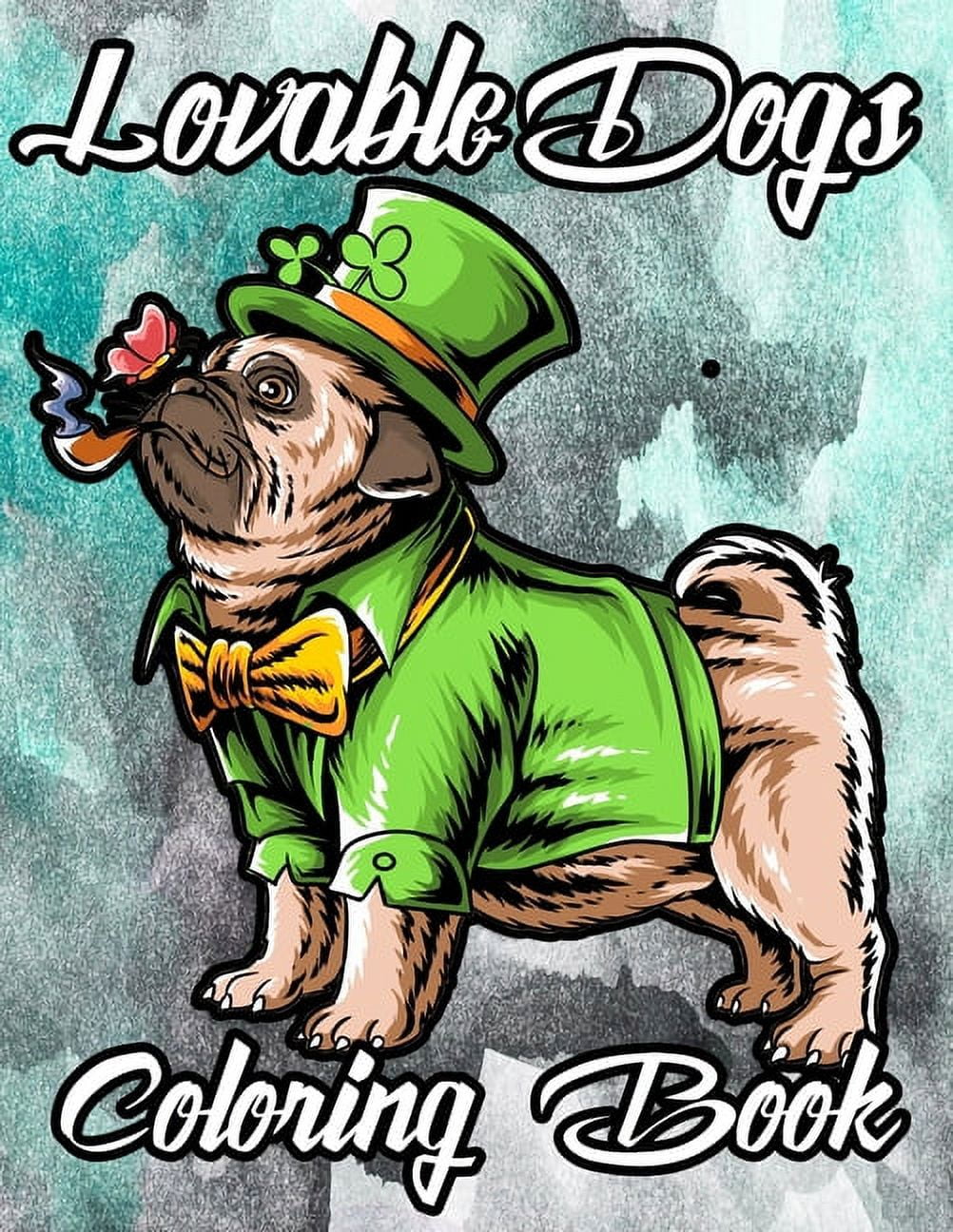 Lovable Dogs Coloring book : An Adult Coloring Book with more than 40 ...