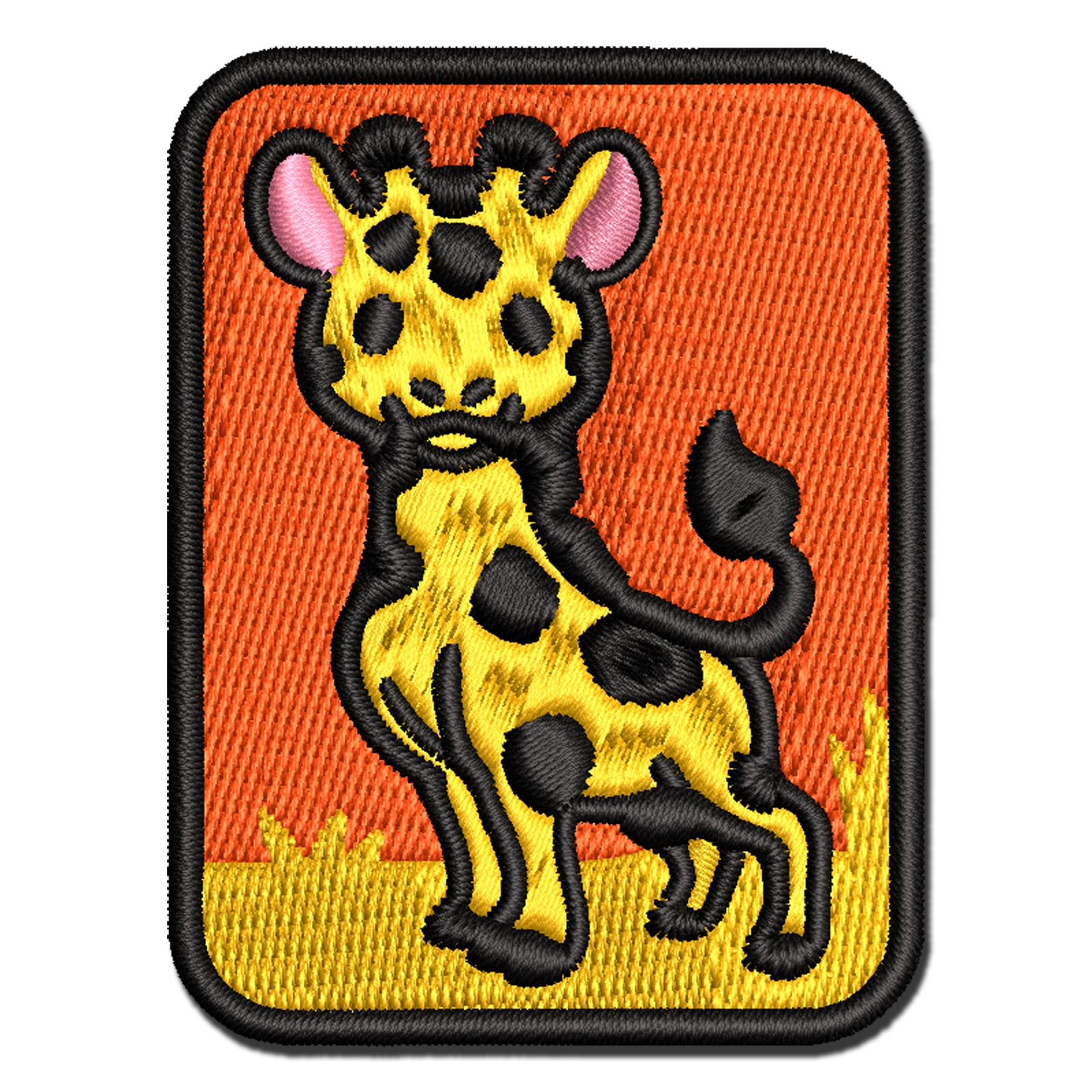 Lovable Giraffe African Zoo Animal Applique Multi-Color Embroidered ...