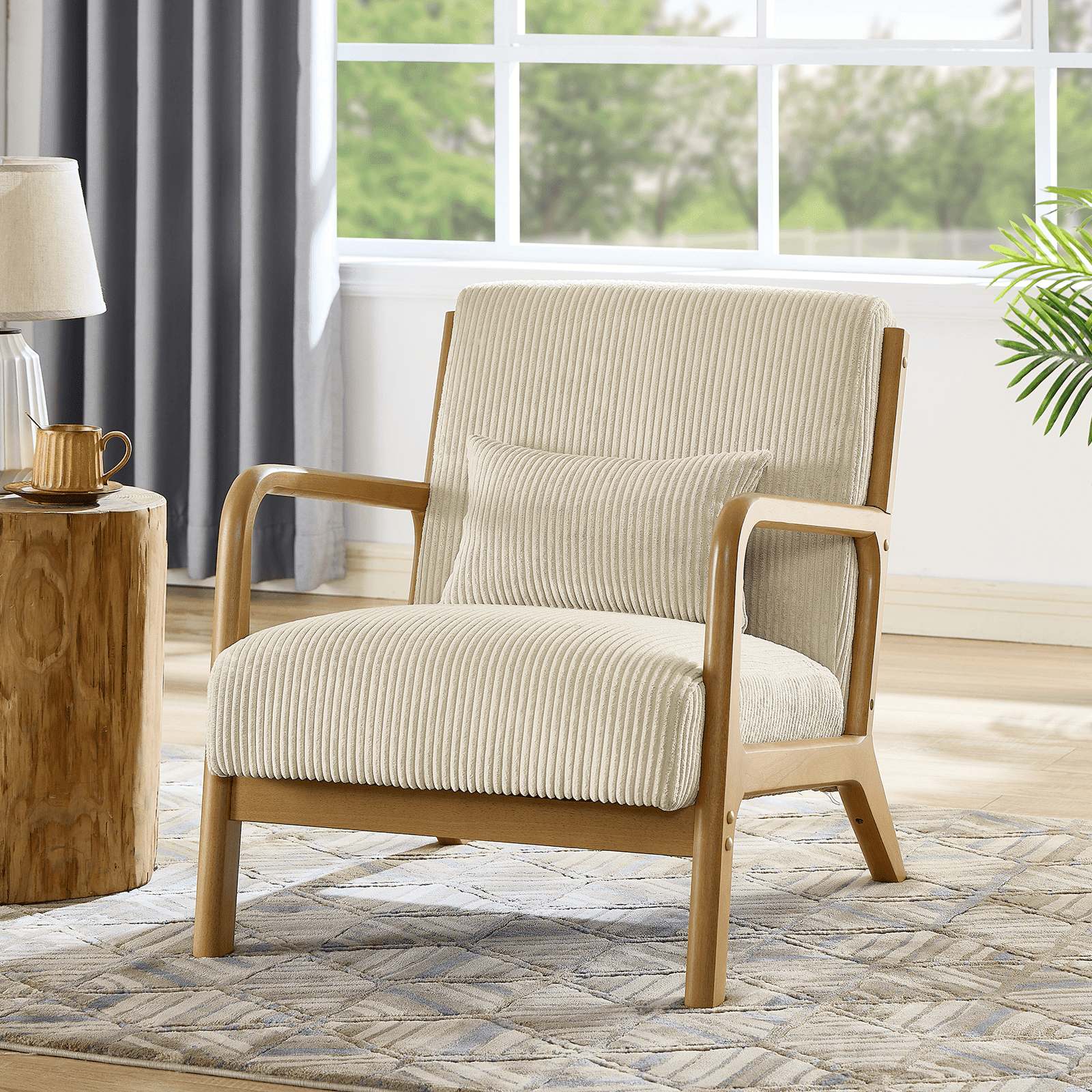 Lovableguy Modern Accent Chair,Wide Comfy Reading Chair for Adults with ...