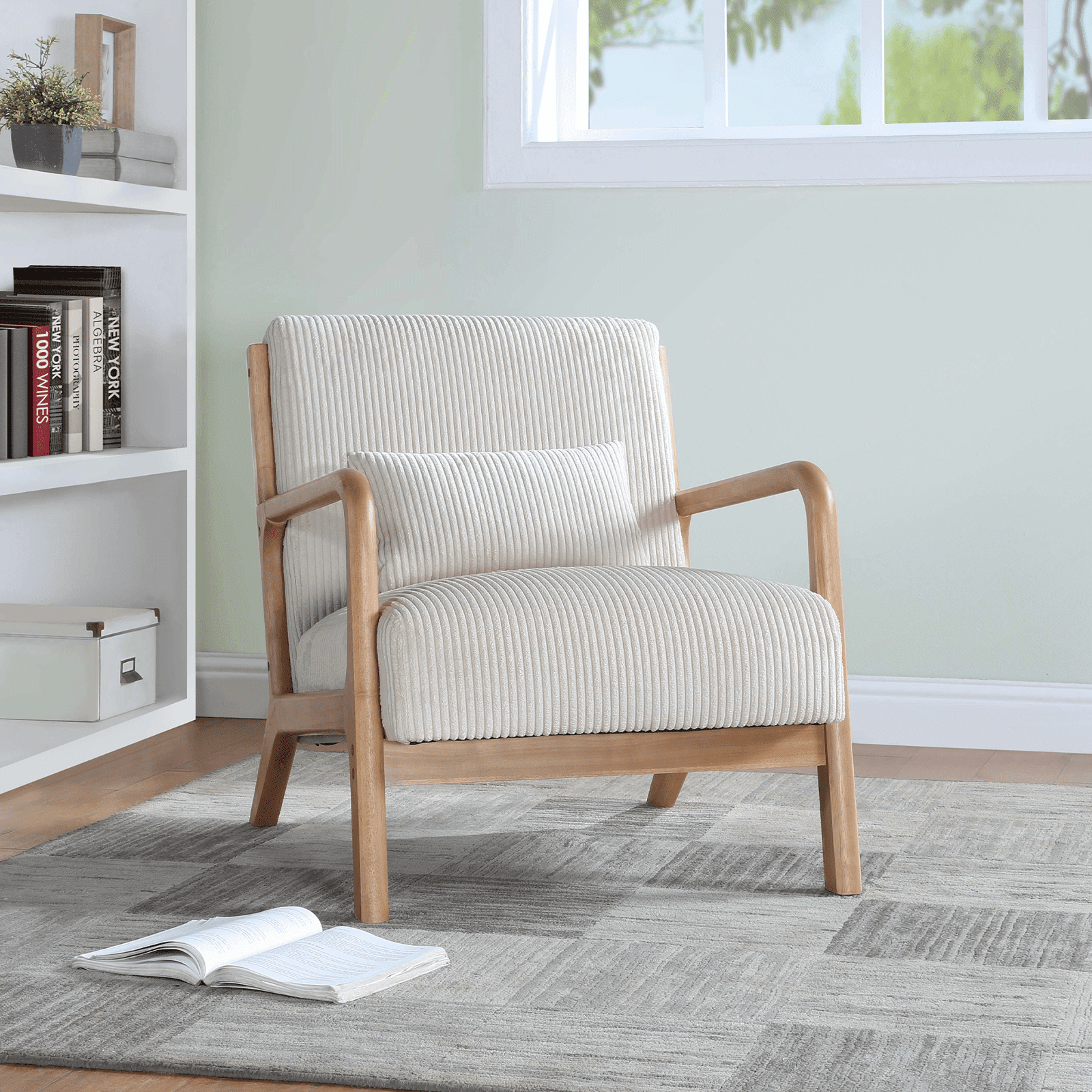 Lovableguy Modern Accent Chair,Wide Comfy Reading Chair for Adults with ...