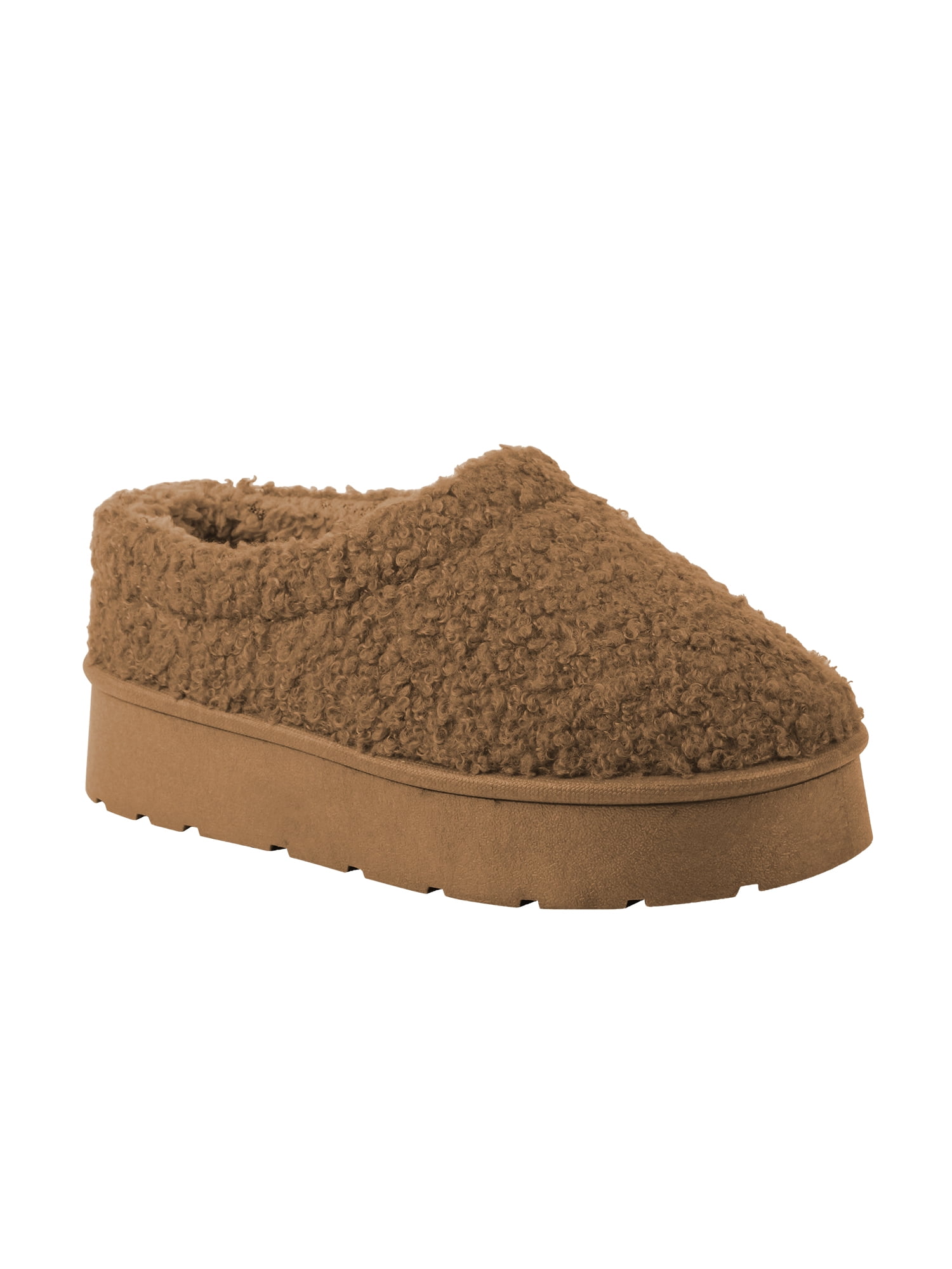 Love 83 Girls Teddy Sherpa Scuff Platform Slipper - Soft Cozy Indoor ...