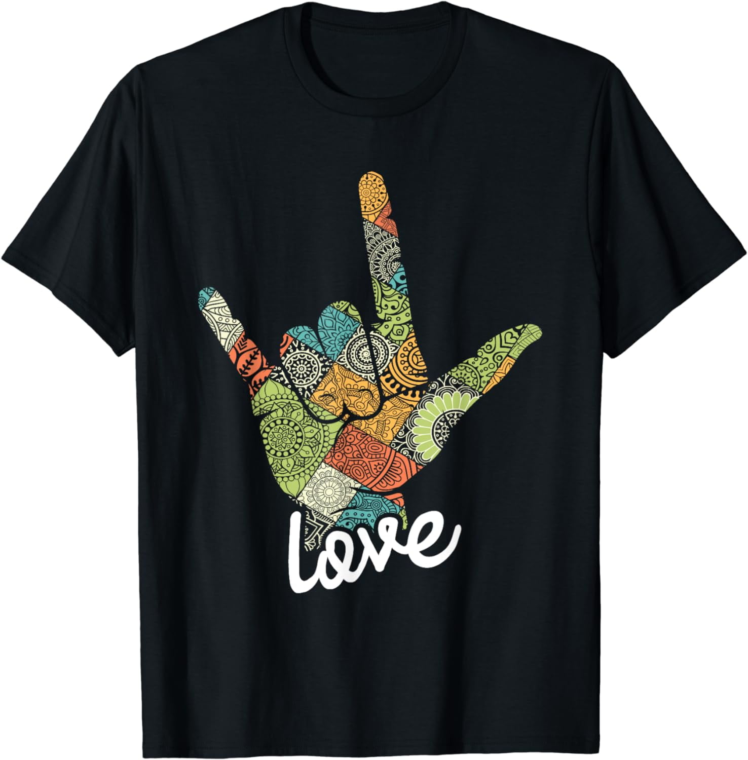 Love - ASL Interpreter Hand Sign Language Translator T-Shirt - Walmart.com