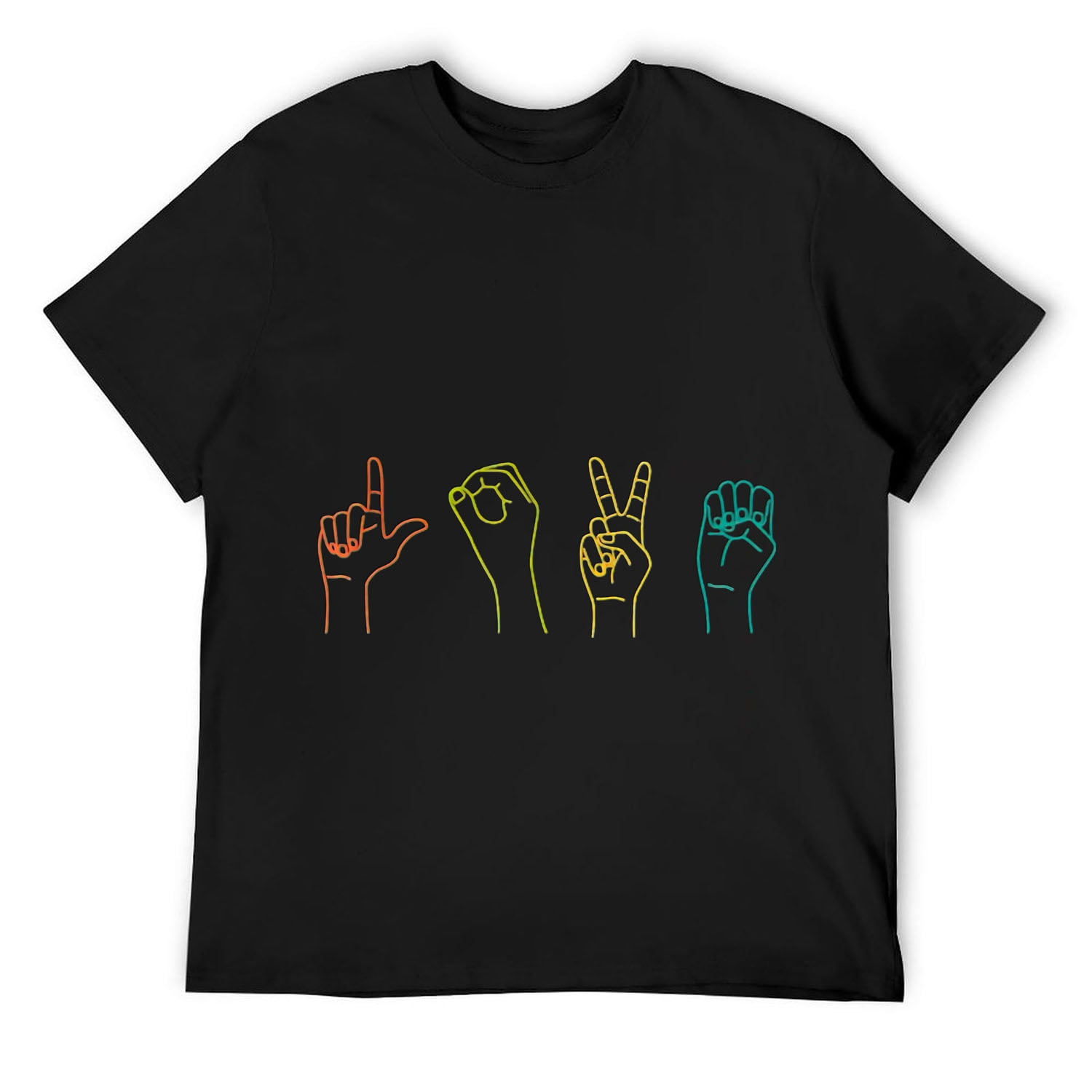 Love ASL Sign language Alphabet Valentines Day Gift idea T-Shirt ...