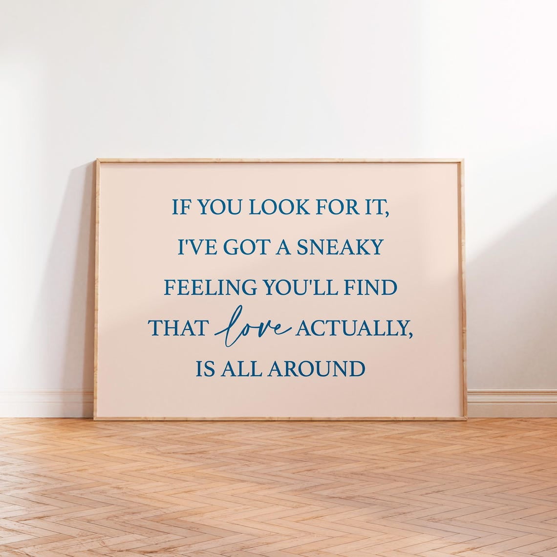 Love Actually Is All Around Quote Poster, Typography Poster, Love ...