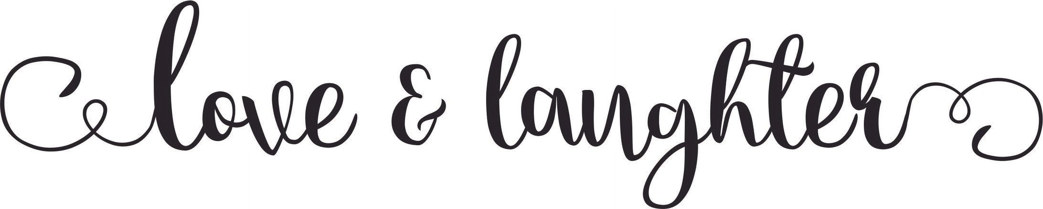 Love And Laughter Happiness Sign Lettering Wall Sticker Art Design ...