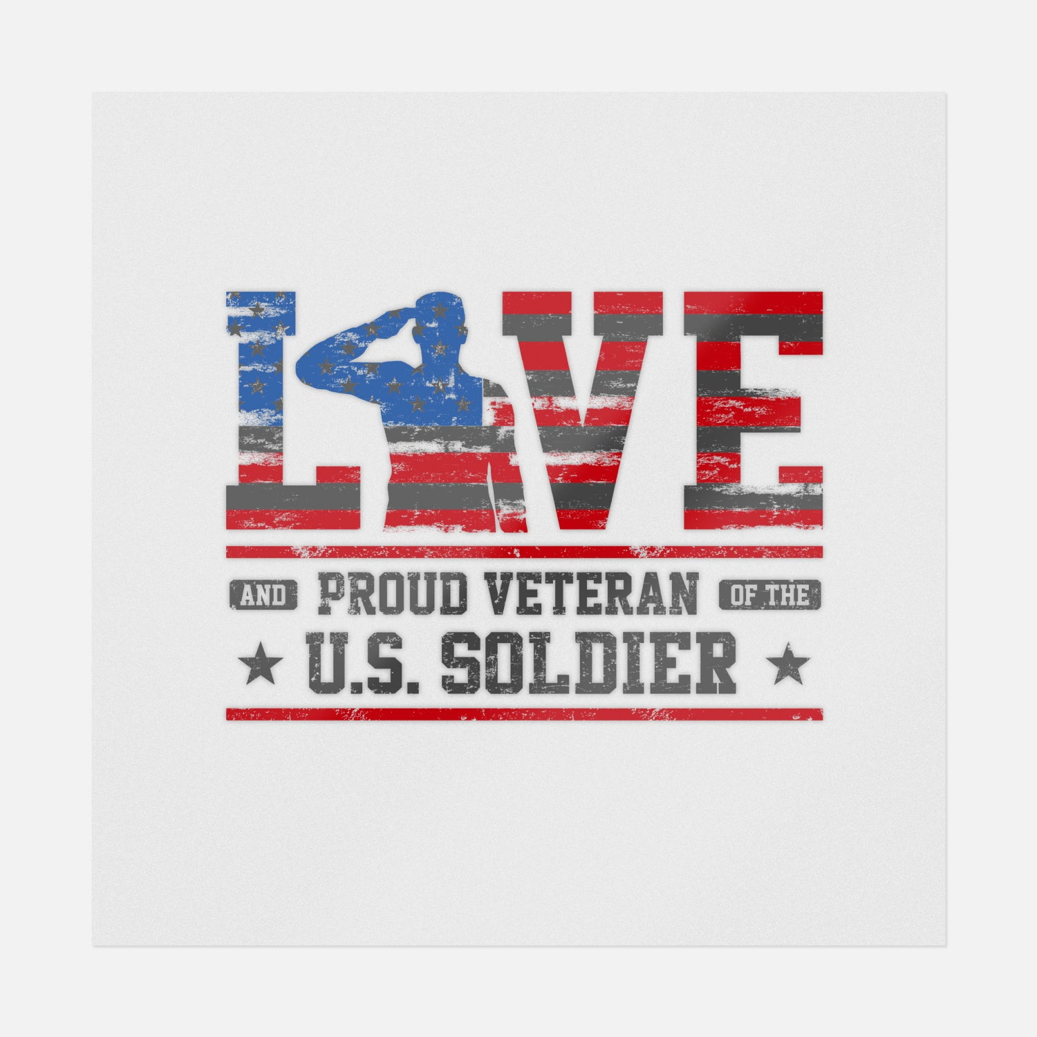 Love And Proud US Soldier Transfer - Walmart.com
