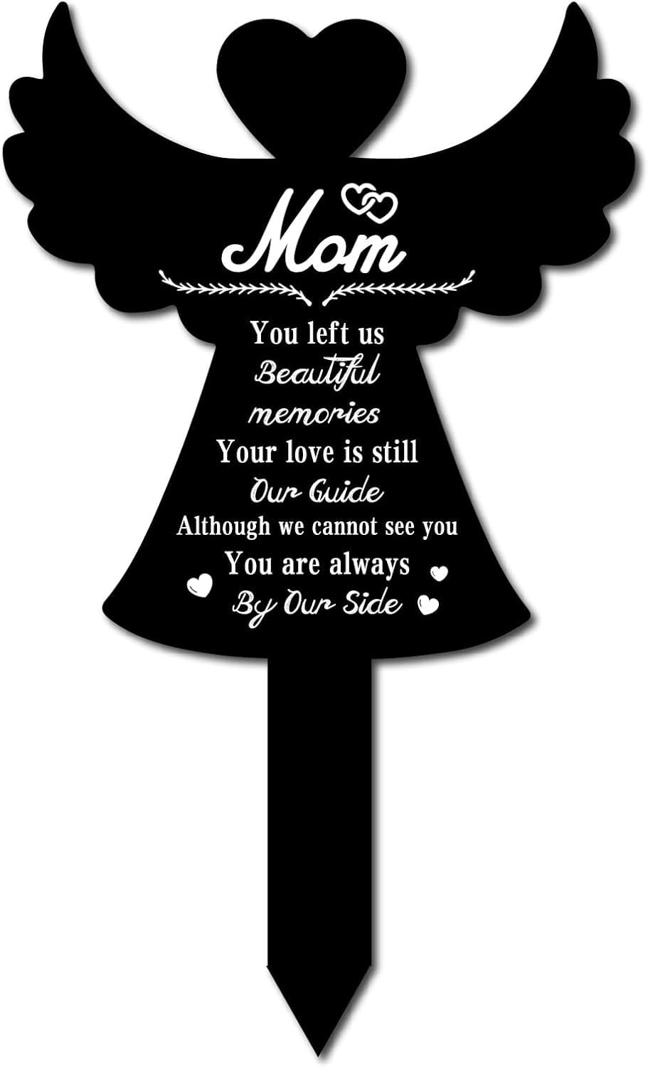 Love and Angel Wings Memorial Grave Markers Waterproof Acrylic Memorial ...