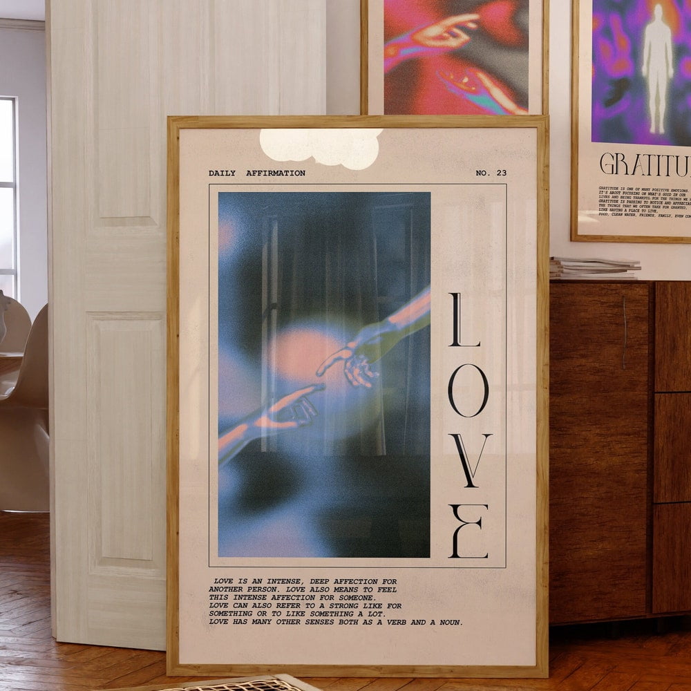 Love Art Poster, Printable Art, Self Affirmation Poster, Aura Poster ...