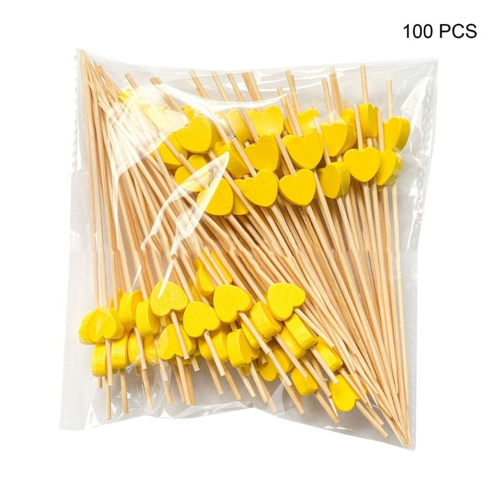 Love Bamboo Stick Fruit Skewers, 100pcs, C Style, Eco-friendly Party ...