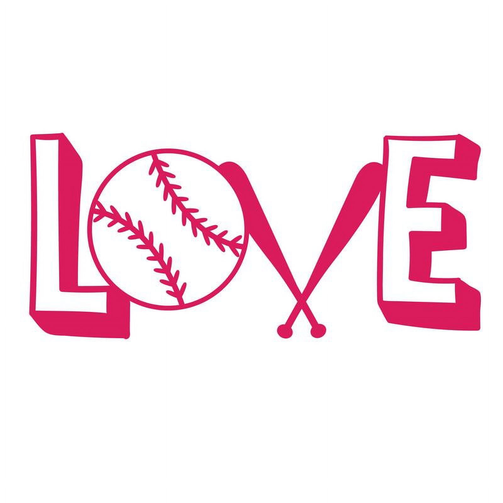 Love Baseball Spealled Out Decal Sticker | 5.5-Inches By 2.5-Inches ...