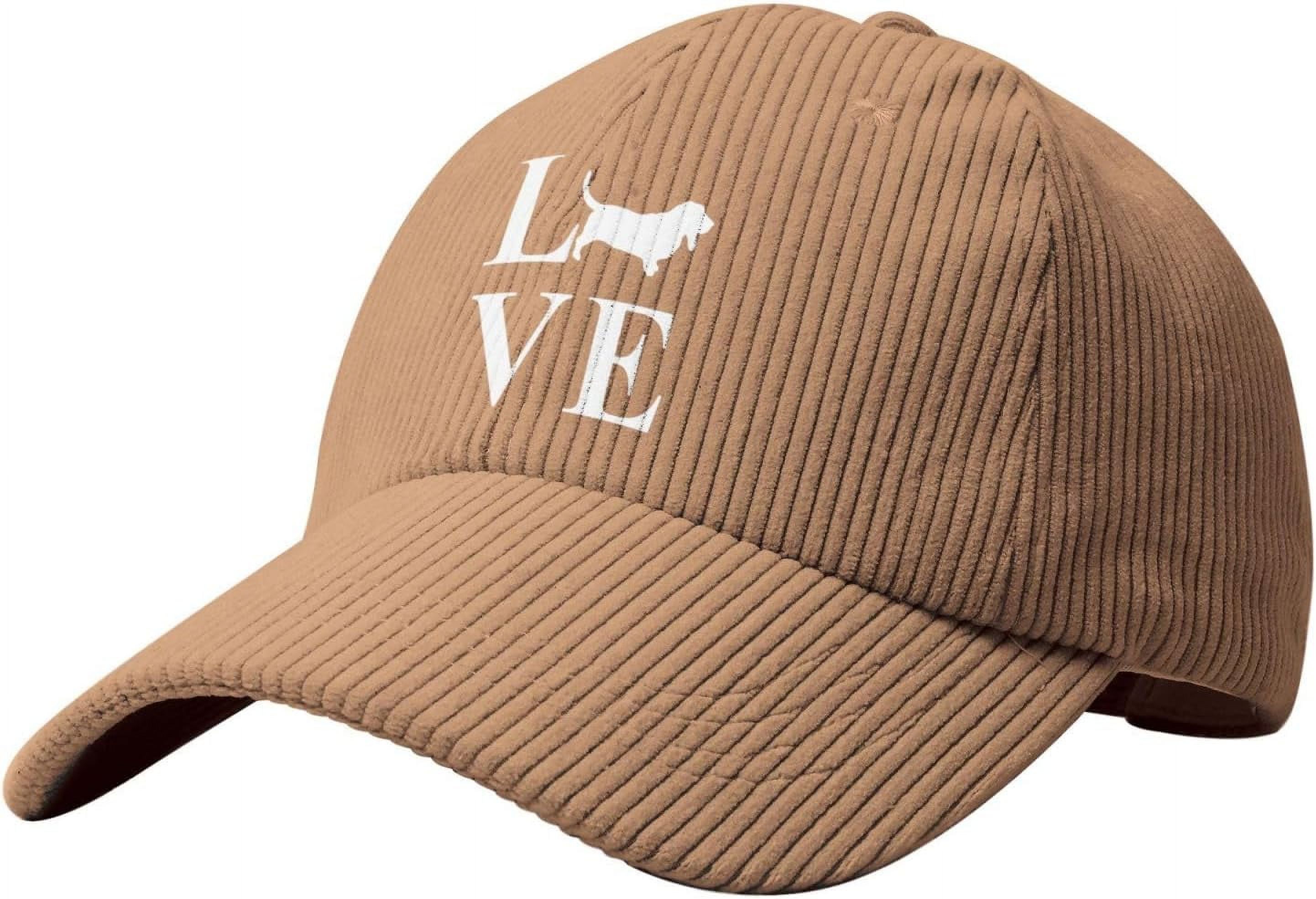 Love Basset Hound Classic Corduroy Cotton Baseball Caps Dad Hat Men ...