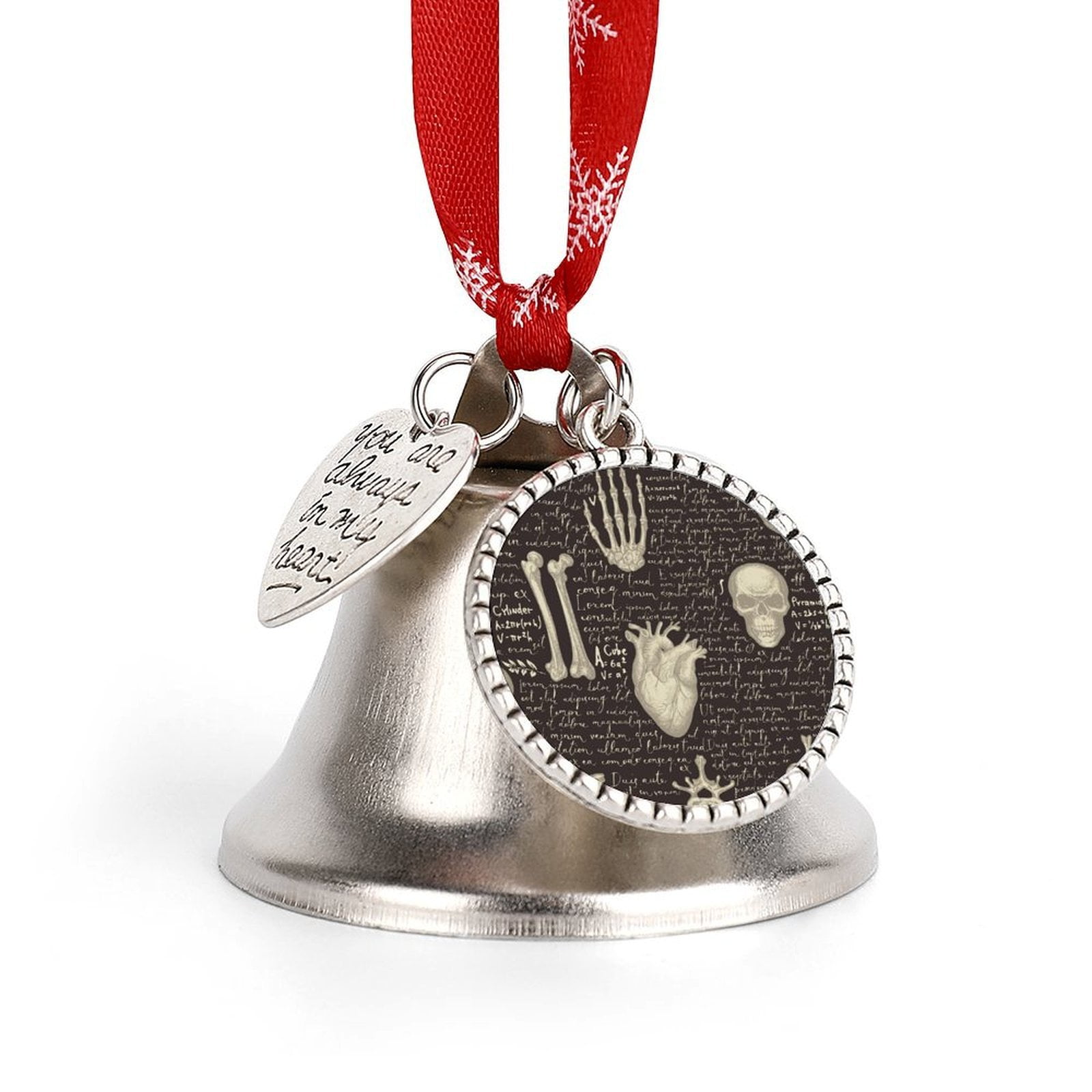 Love Bell Christmas Ornaments with Rope Hanging Decorative for Xmas ...