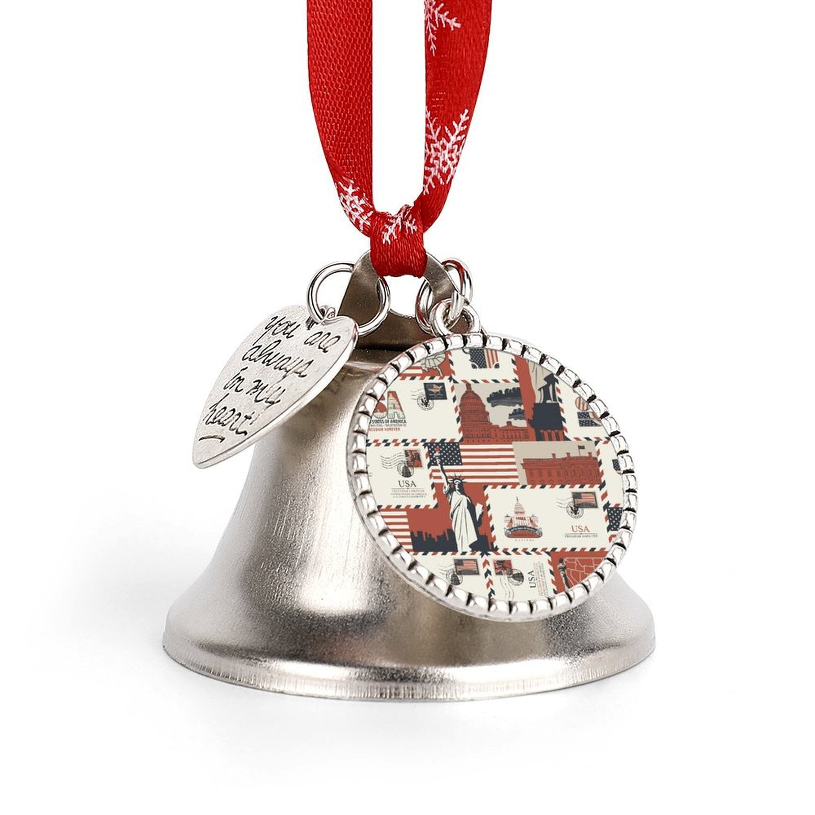 Love Bell with Hanging Rope Christmas Jingling Bells Decoration for ...