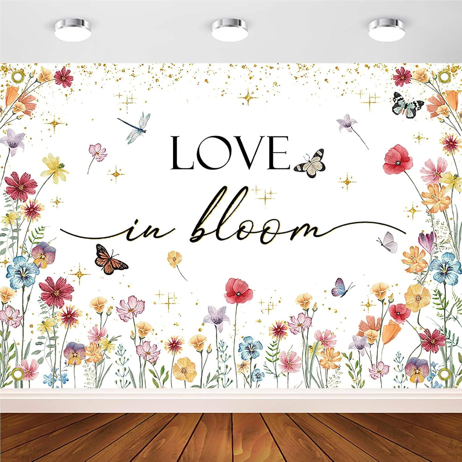 Love in Bloom Bridal Shower Backdrop Wildflower Bridal Shower Party ...