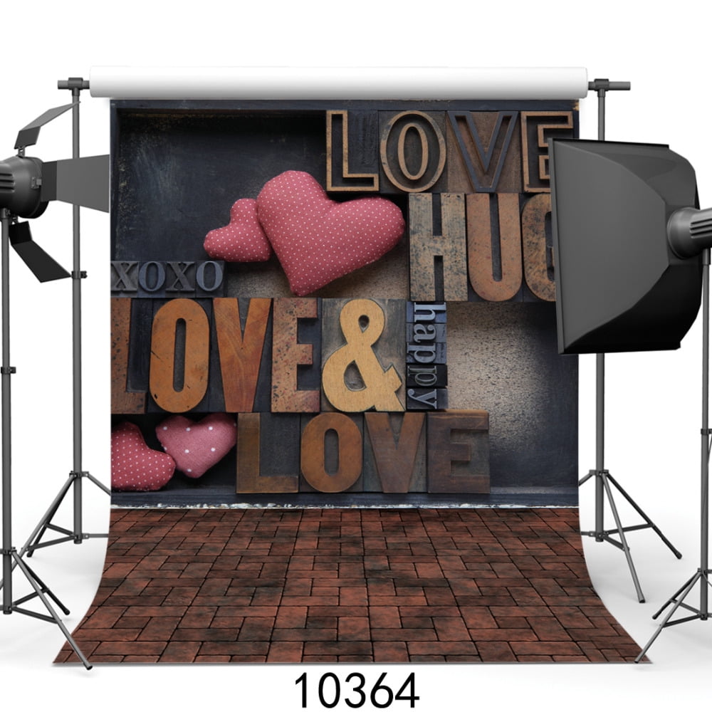 Love Brick Floor Vinyl Photography Backgrounds for Photo Studio ...