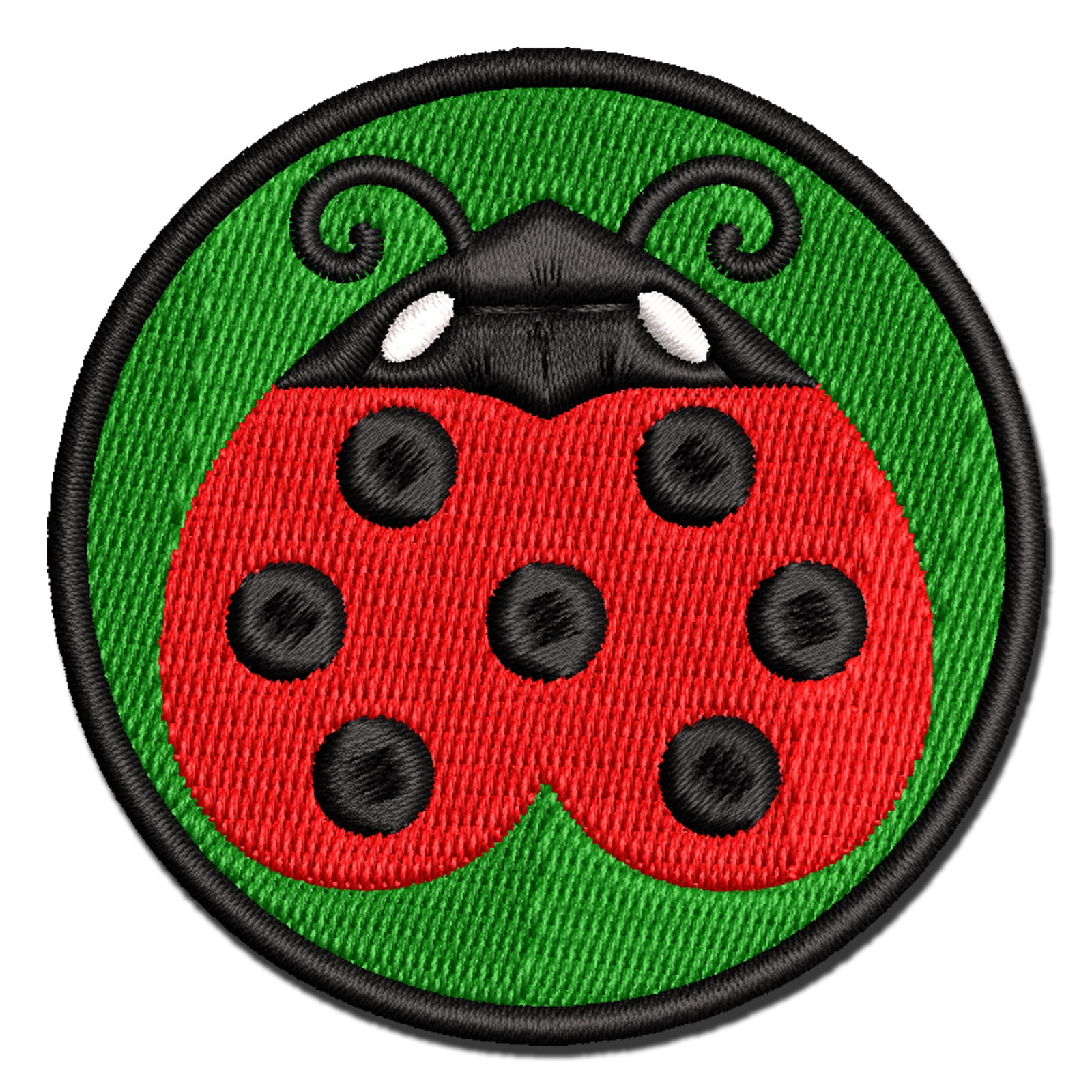 Love Bug Heart Shaped Ladybug Applique Multi-Color Embroidered Iron-On ...