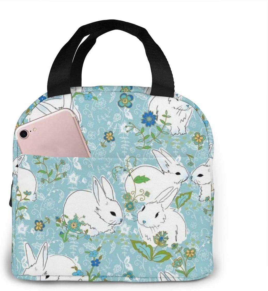 Love Bunny Rabbit Lunch Bags for Women Lunch Box for Work Travel Lunch ...