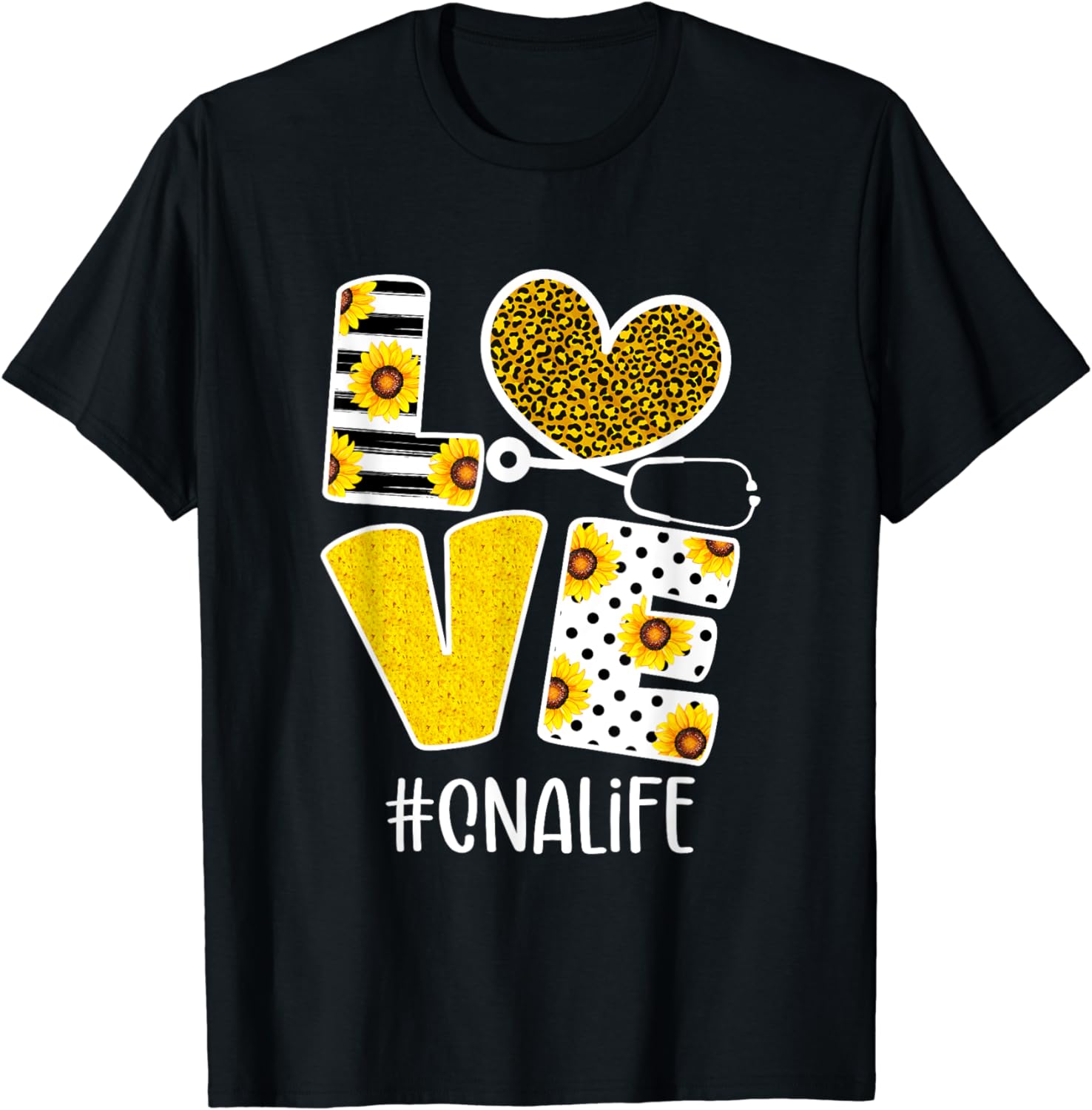 Love CNA Nurse Sunflower Certified Nurse Assistant T-Shirt - Walmart.com