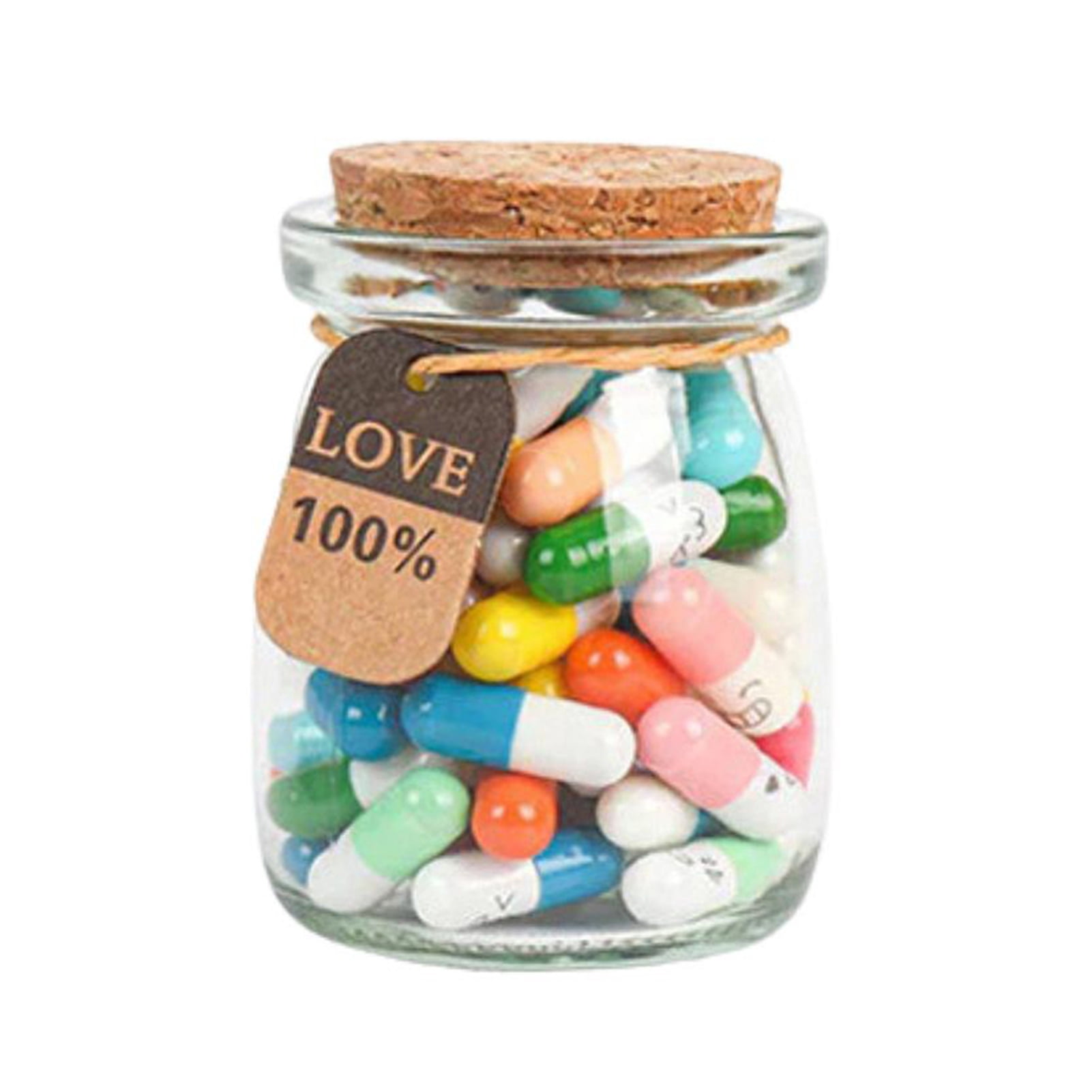 Love Capsule Bottle Glass Bottle with Capsules Diy Love Notes Set ...