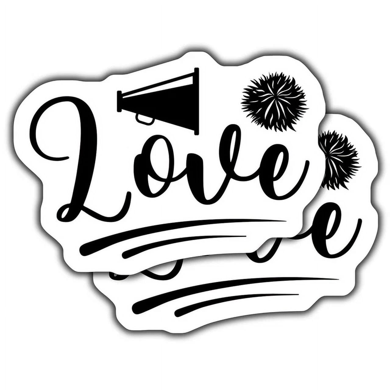 Love Cheerleading Sticker Set, Cheerleading Enthusiast Decal, Cute ...