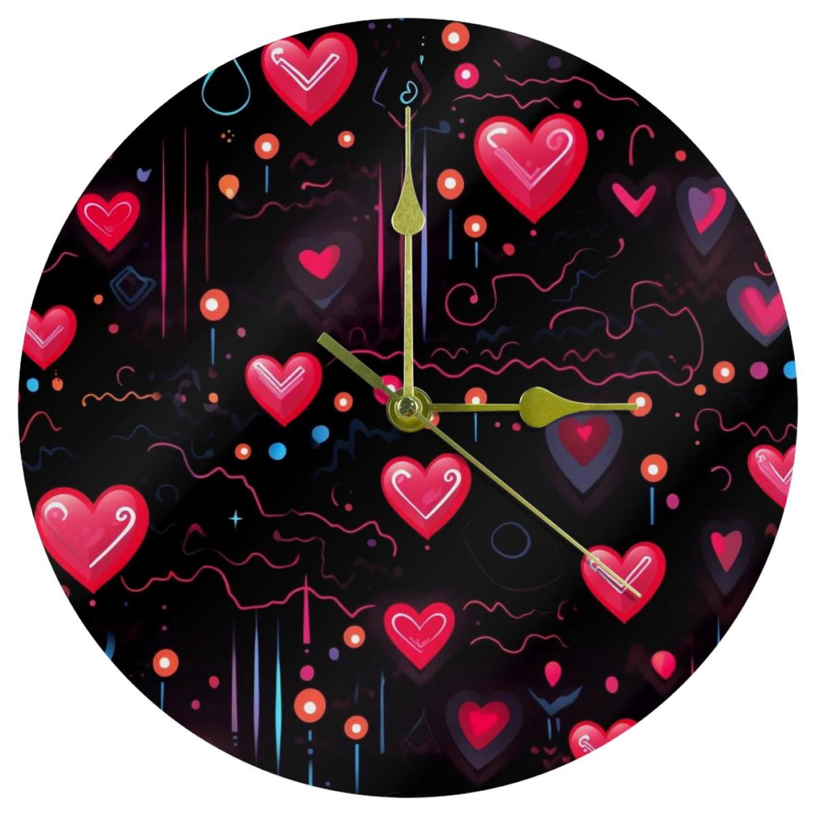 Love Circular Acrylic Wall Clock - Sleek and Stylish Timepiece for ...
