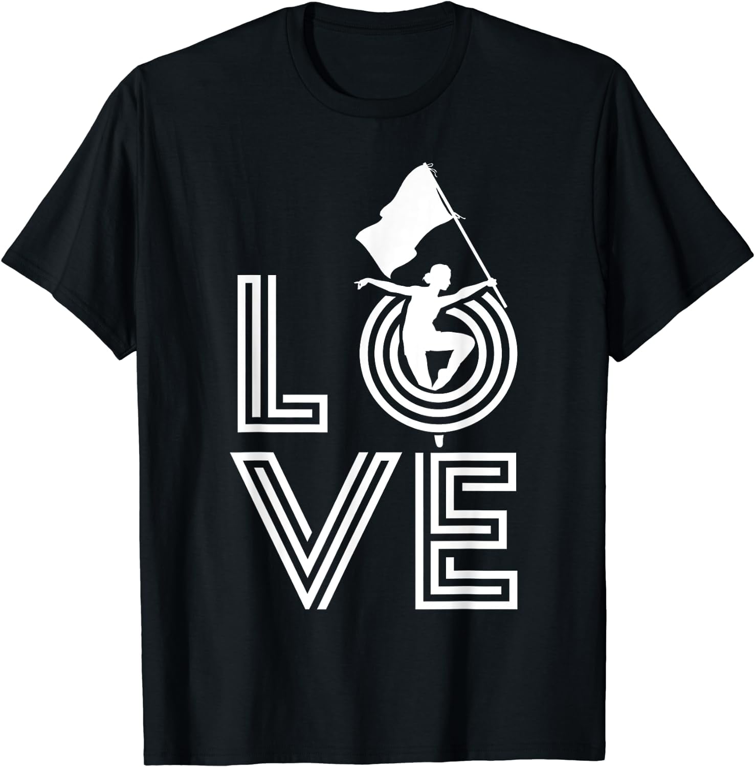 Love Color Guard Shirt, Twirling, Majorette T-Shirt - Walmart.com