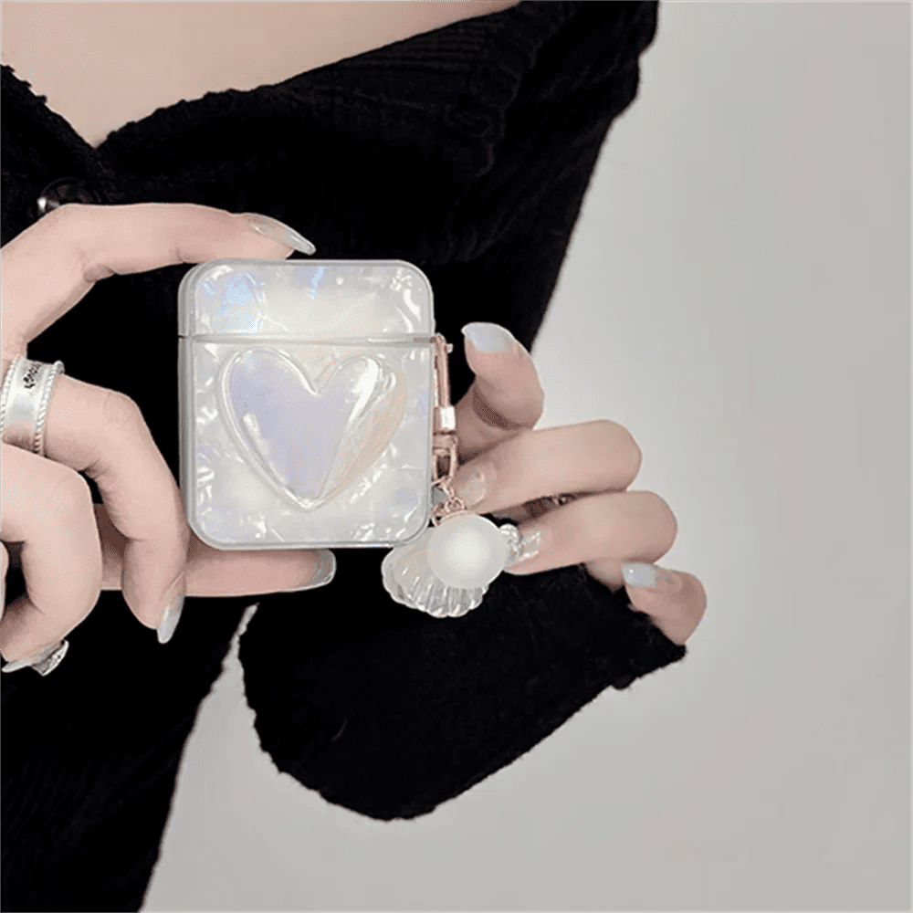 Love Conch Shell Pattern Earphone Case For AirPods 1 2 3 With Scallop ...