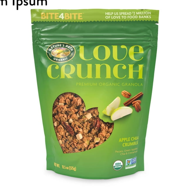 Love Crunch Organic Granola, Apple Chia Crumble with Fruity Nut, 11.5 ...
