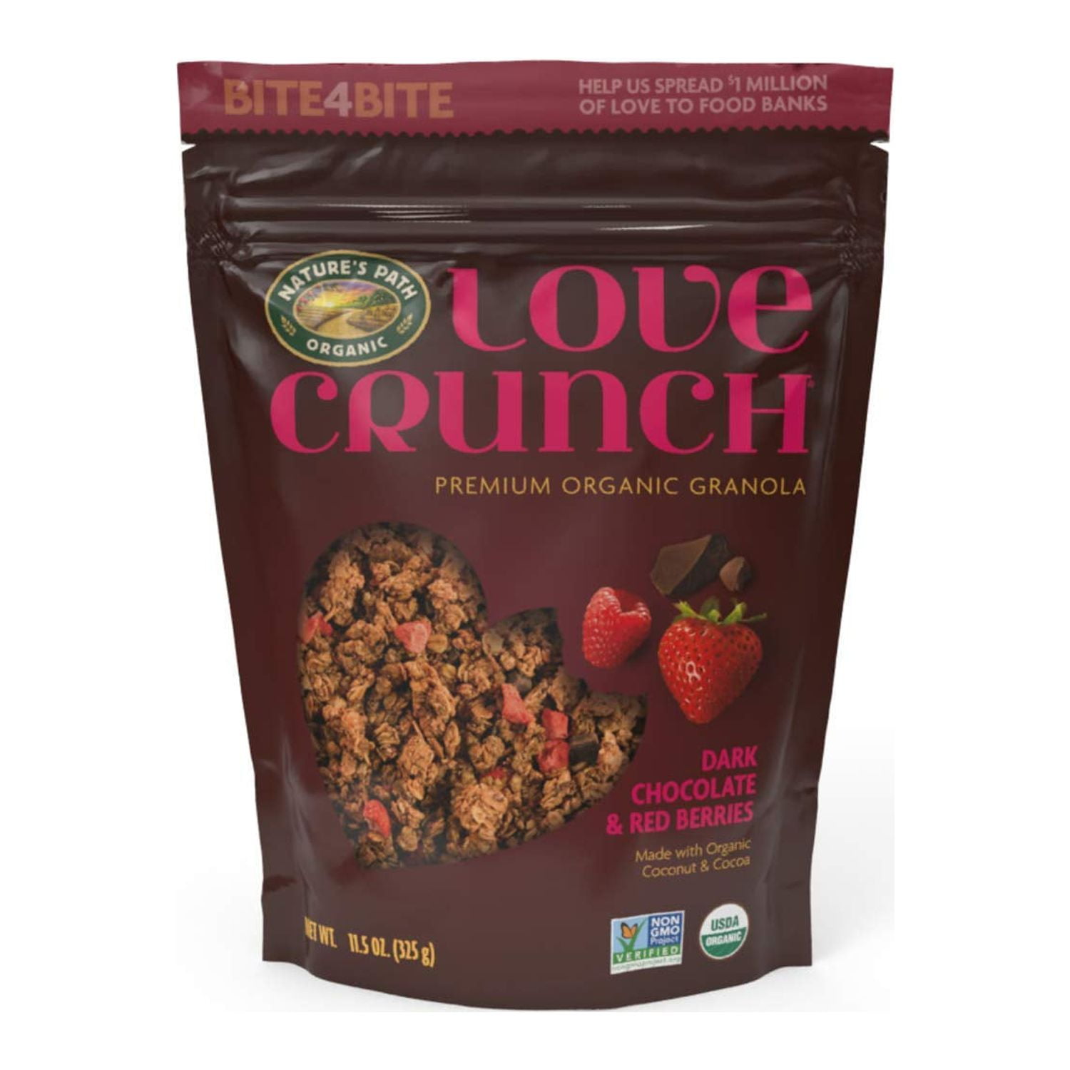 Love Crunch Organic Granola, Dark Chocolate & Red Berries, 11.5 Oz ...