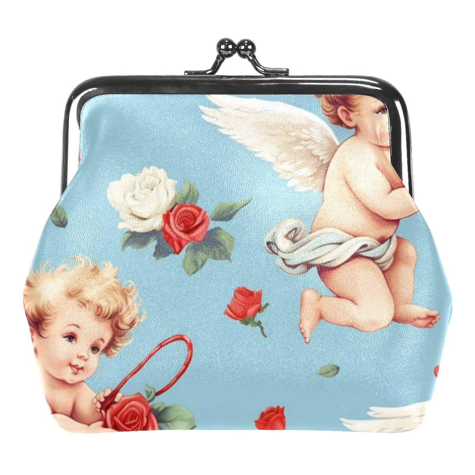 Love Cupid Heart Coin Purse, Kiss Lock Coin Purse, Large Capacity Coin ...