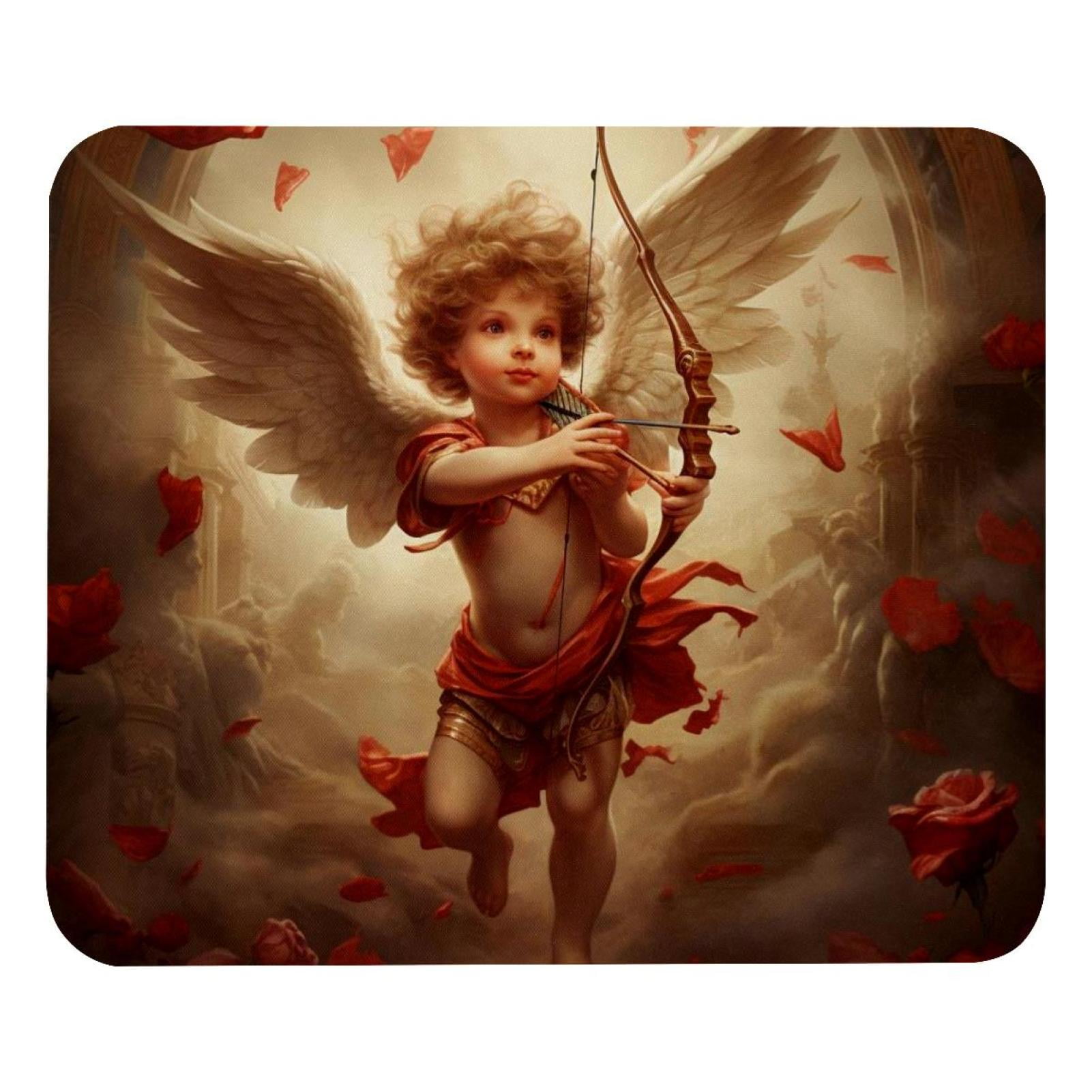 Love Cupid Heart Mouse Pad, Personality Design Rubber Base for Office ...
