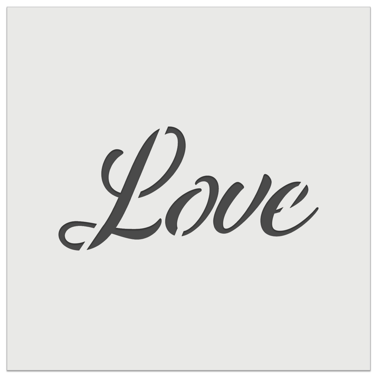 Love Cursive Text DIY Cookie Wall Craft Stencil - 3.5 Inch - Walmart.com