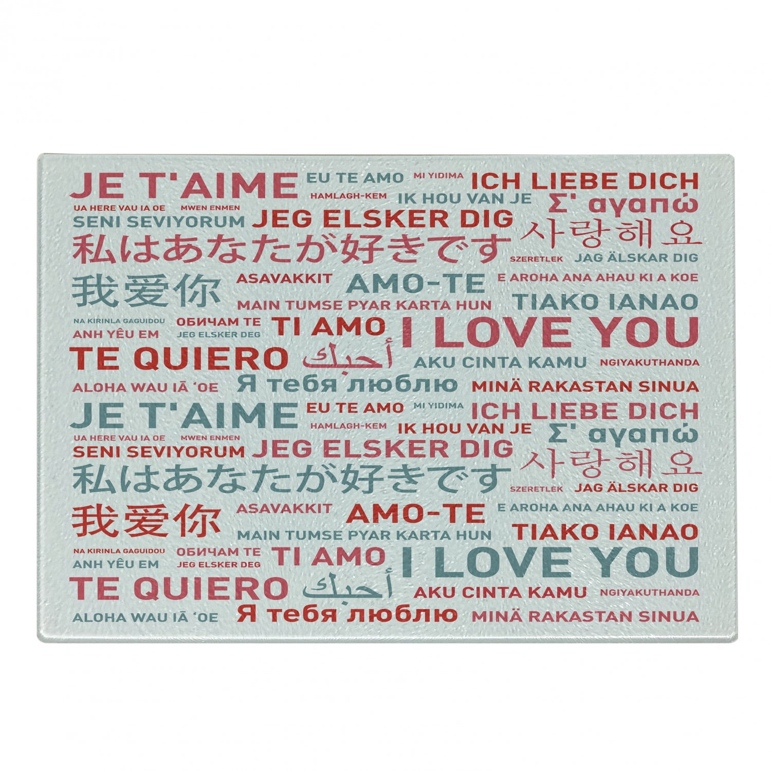 Love Cutting Board, Emotional Messages in Various World Languages Love ...
