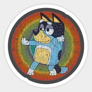 Love Dad Vintage Sticker Bluey Stickers For Kids, Bluey Stickers Party ...
