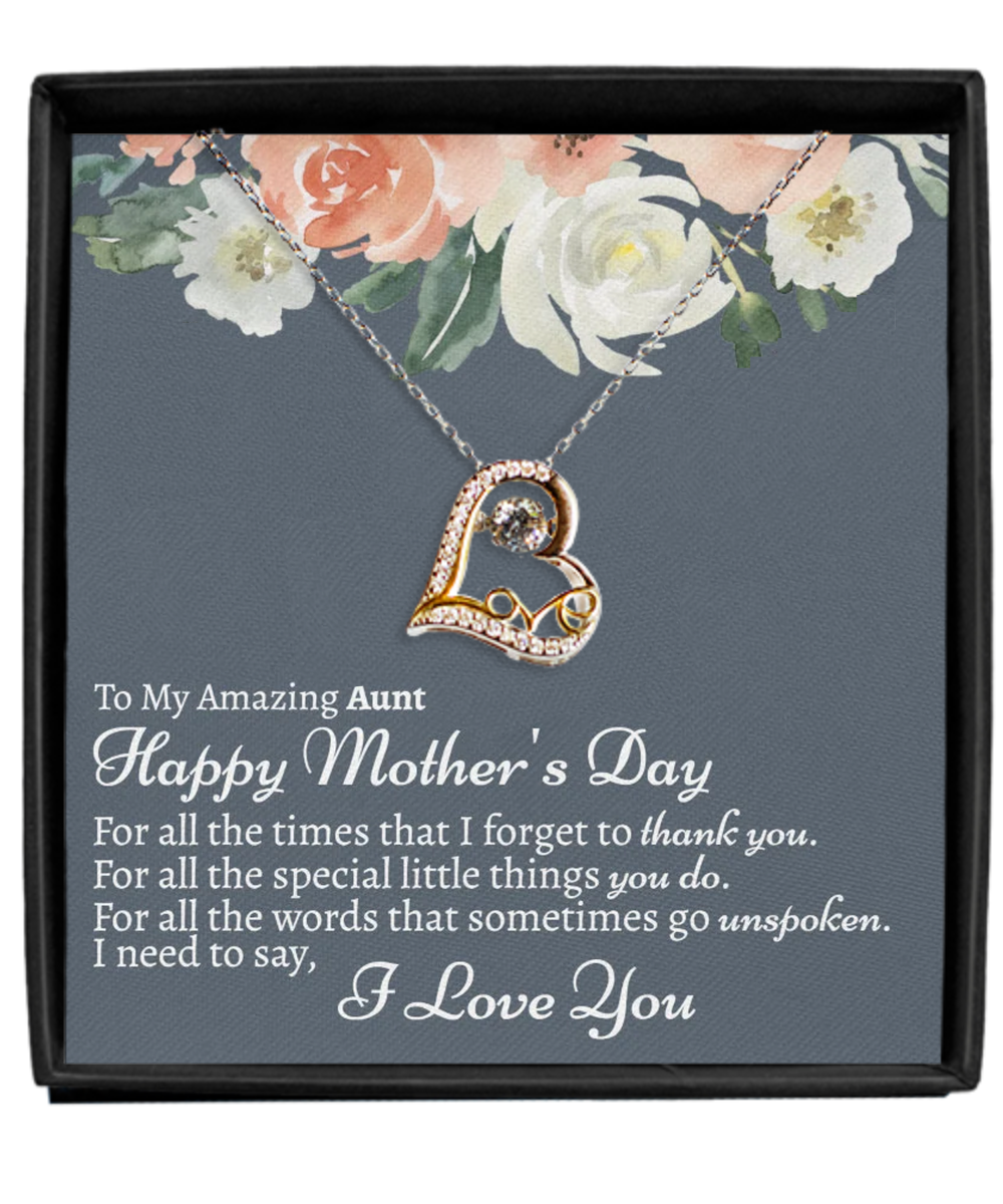 Love Dancing Necklace,Aunt Mothers Day Gift, Mothers Day Present For Aunt, Auntie On Mother's ...