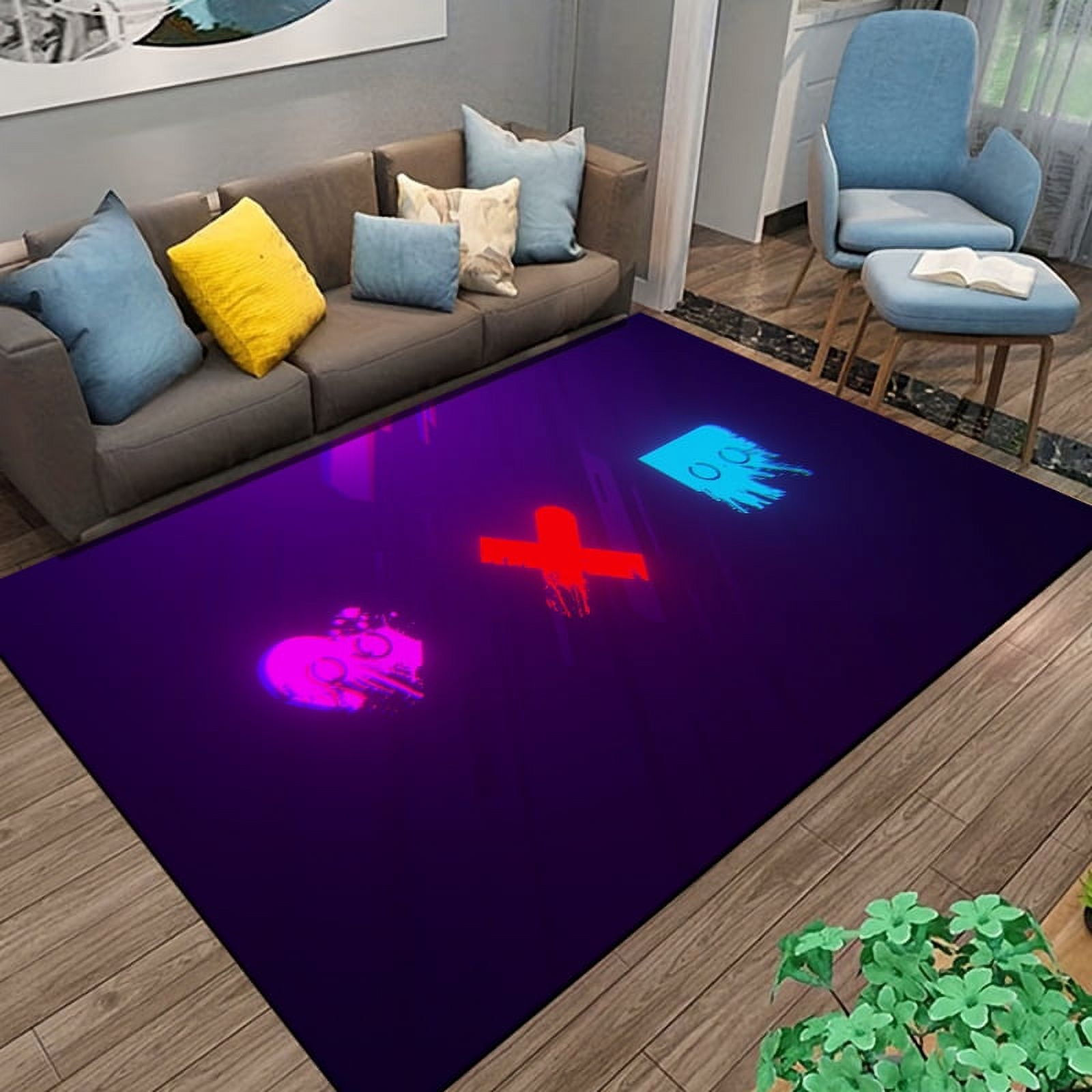 Love-Death-Robots Rugs for Bedroom Fluffy Square Floor Carpets Living ...
