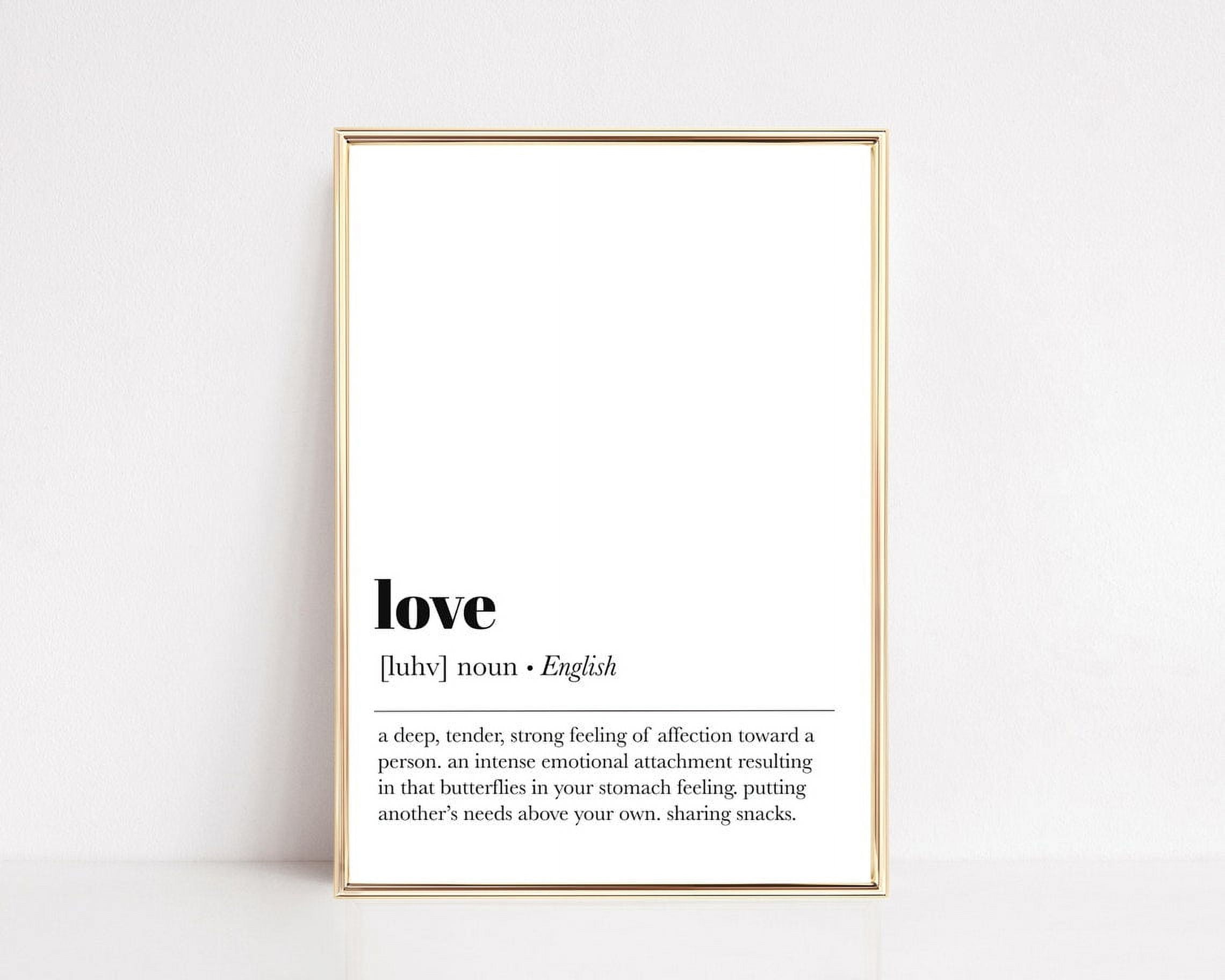 Love Definition Print Love Print Funny Romantic Wall Art Minimalist ...