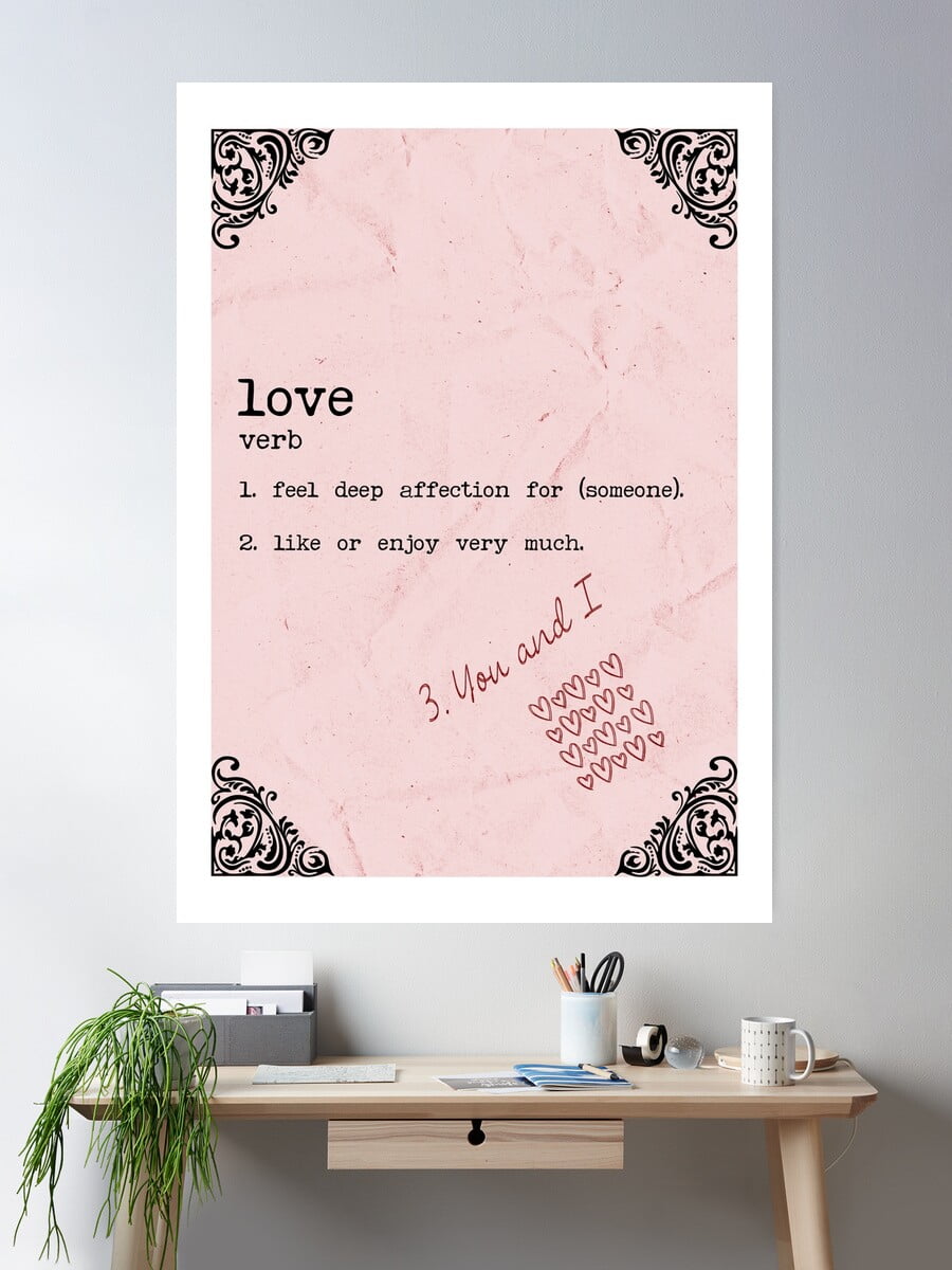 Love Definition Print Â€“ Romantic Vintage-Inspired Wall Art Poster ...